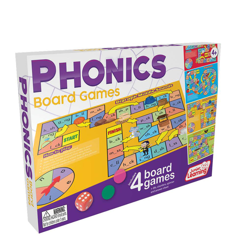 Junior Learning Phonics Board Games - Educational Spelling Mnemonics ...
