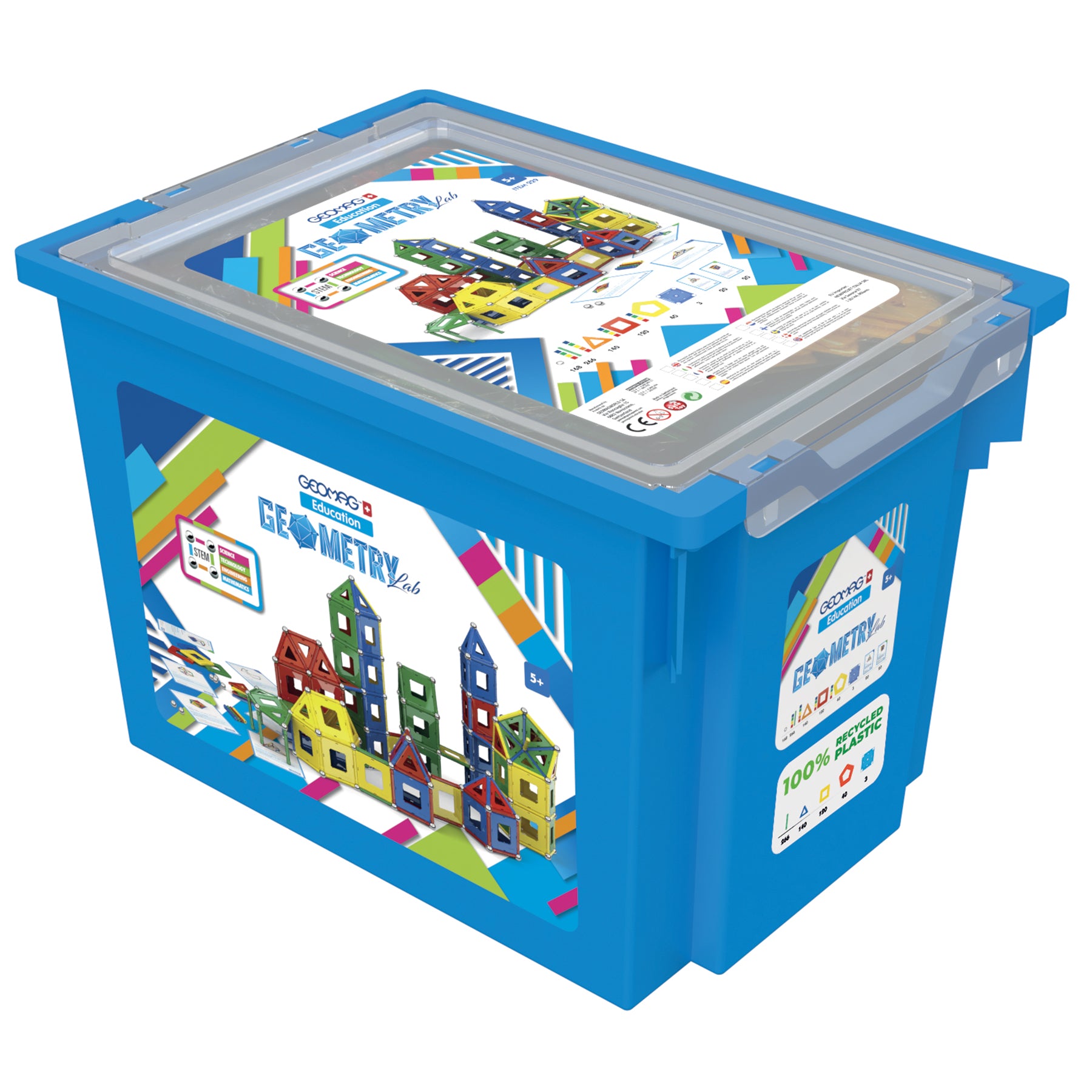 Geomag Geometry Lab Recycled Set - 737 Pieces - Vibrant STEM Learning ...