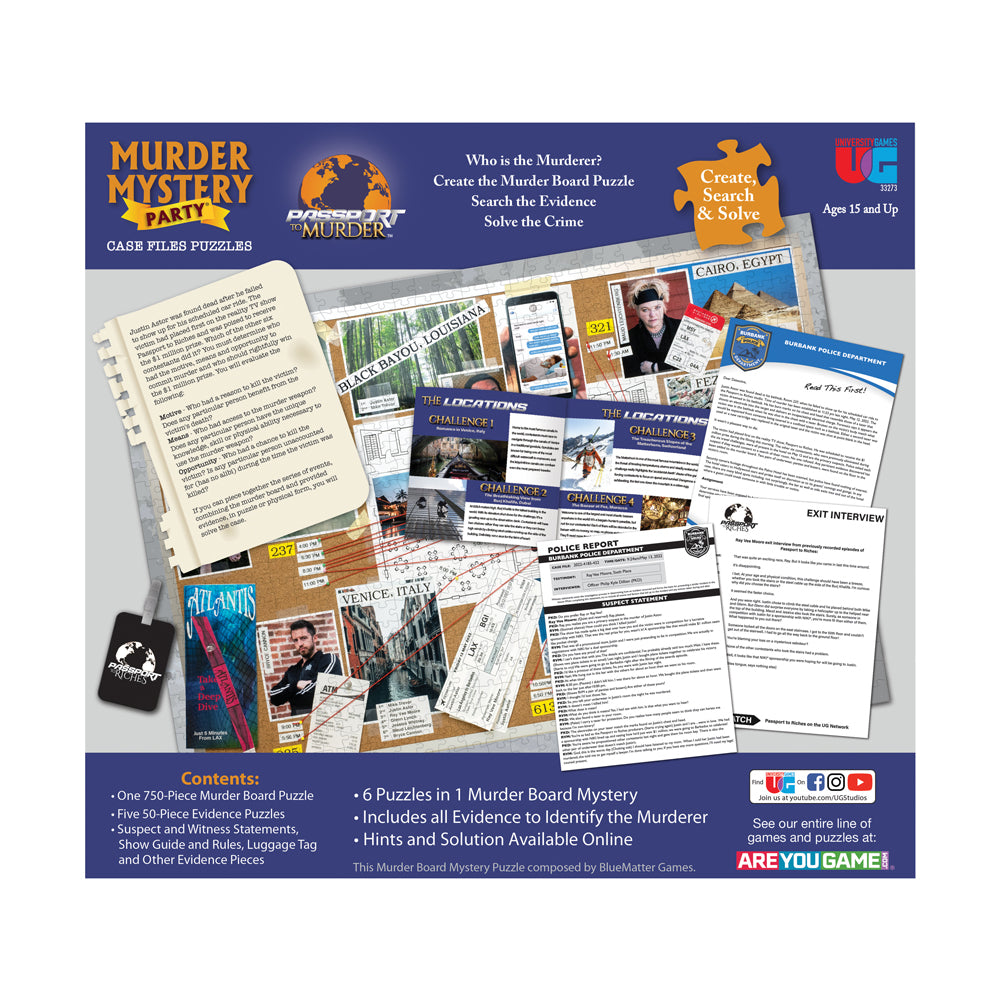 University Games Murder Mystery Party Case Files - Passport to Murder ...