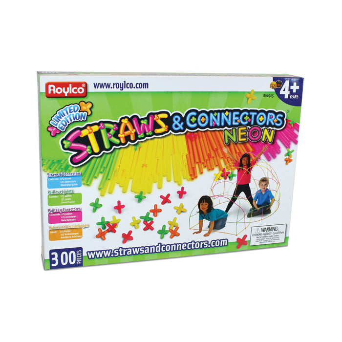 Roylco Straws & Connectors Neon 300-Piece Creative Building Set – Toys"R"Us