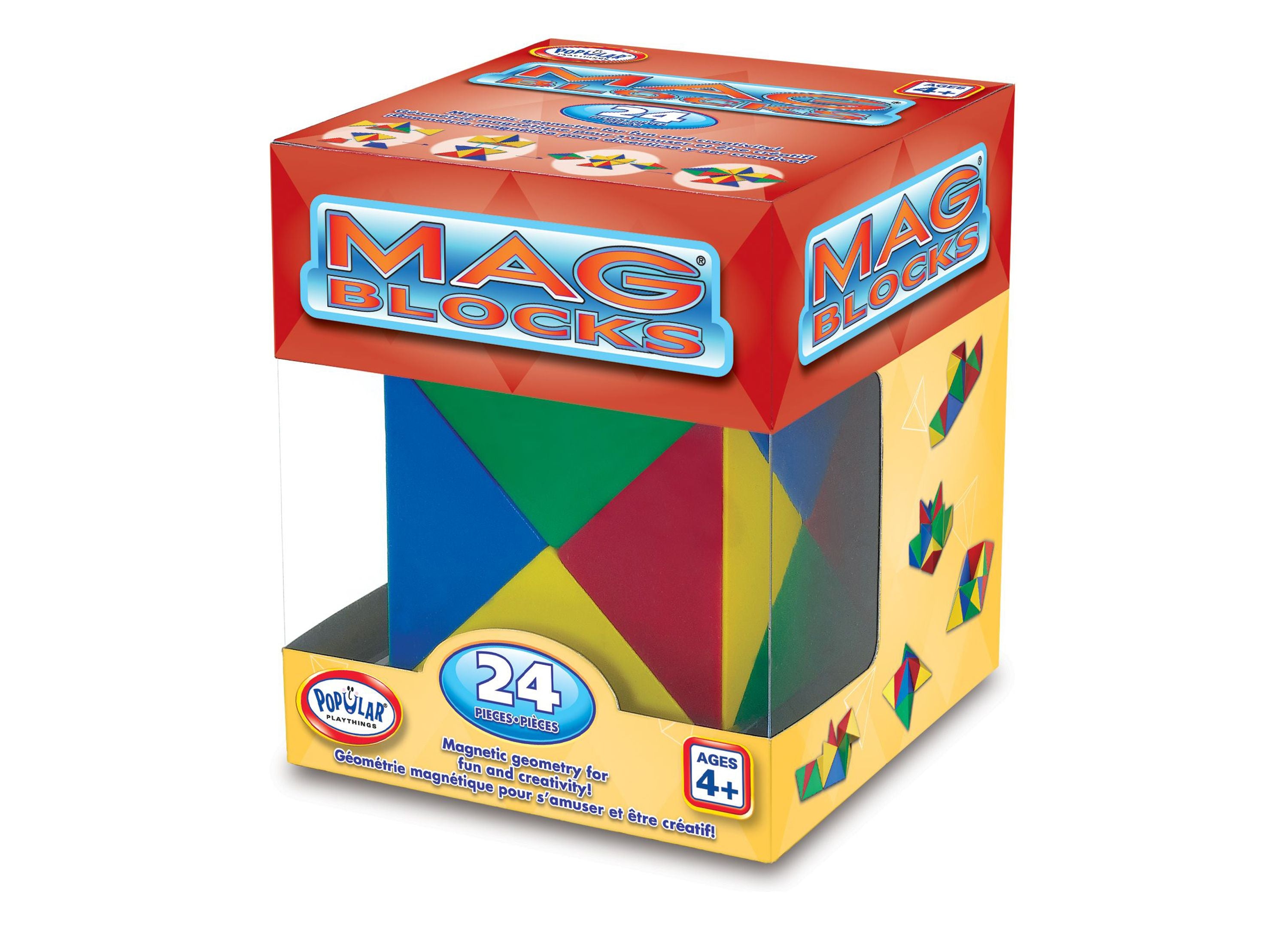 Popular Playthings Mag Blocks 24-Piece Magnetic Building Set – Toys"R"Us