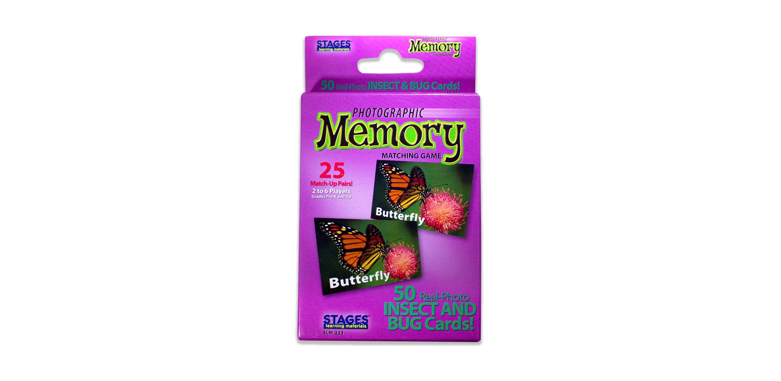 Stages Learning Materials - Picture Memory Card Game - Insects Bugs ...