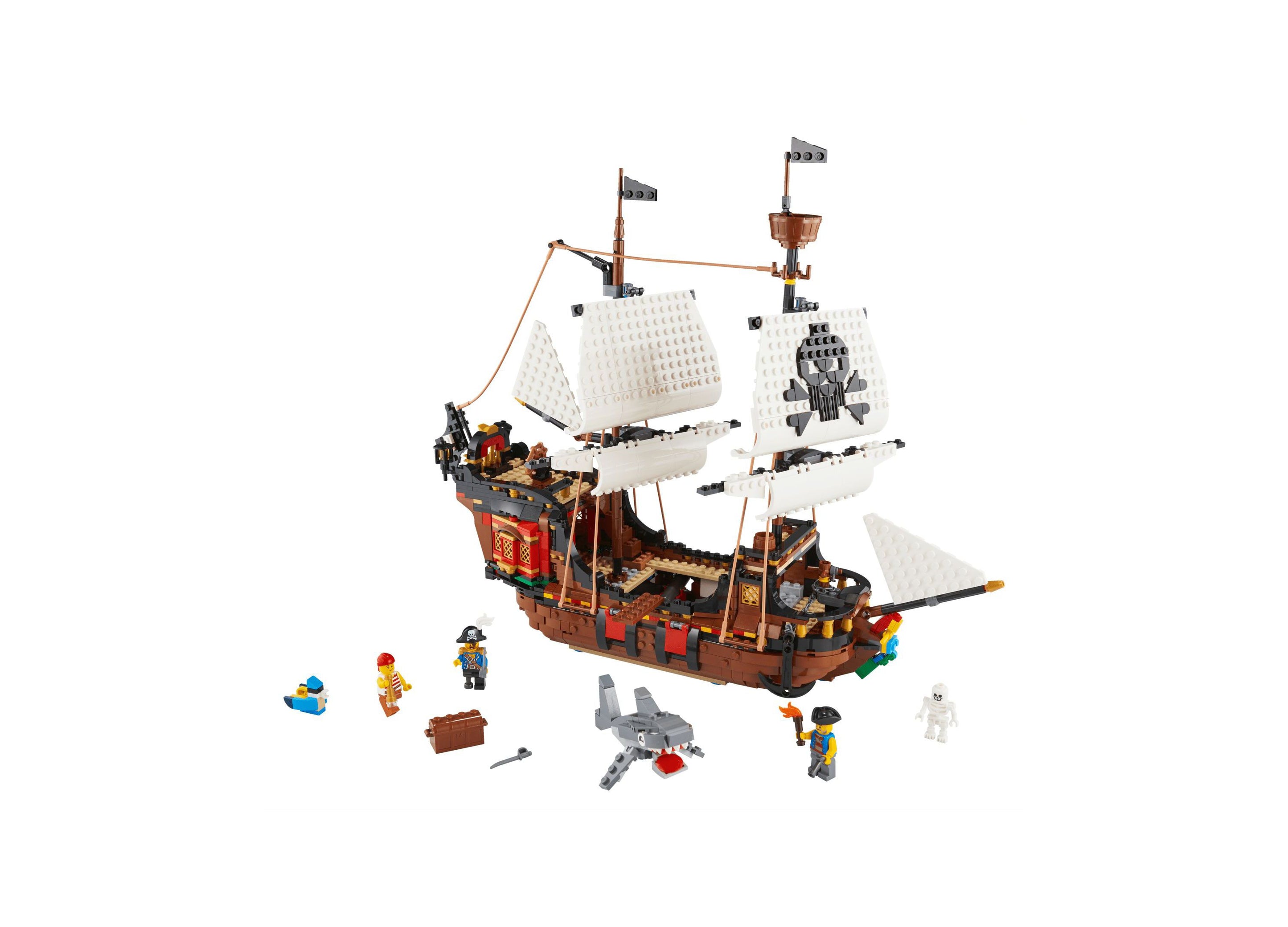 LEGO Creator 3in1 Pirate Ship Adventure Building Kit - 1260 Pieces ...