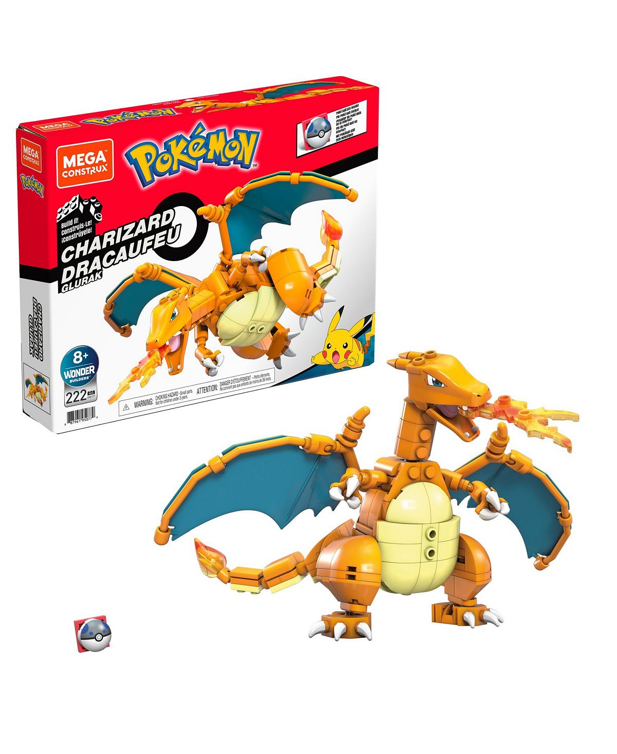 Mega Construx 223 Piece Pokemon Charizard Building Set – Toys"R"Us