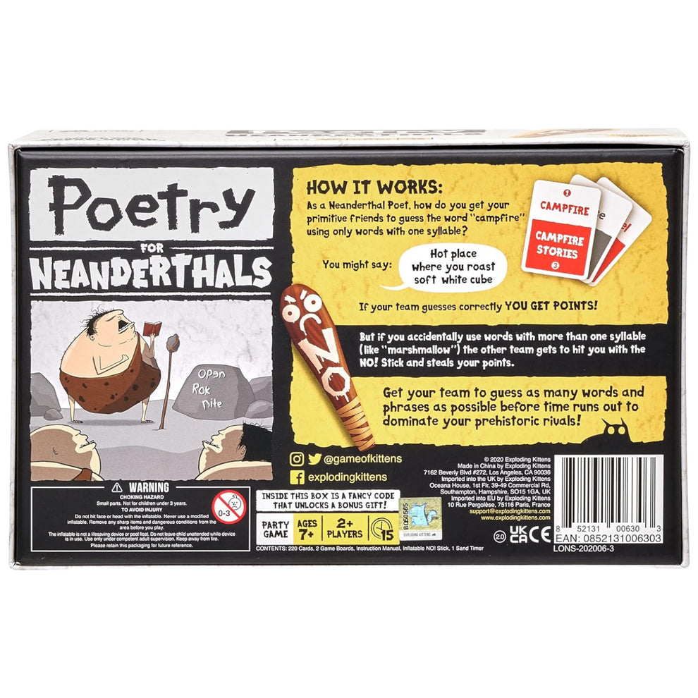 Poetry For Neanderthals: The Ultimate Caveman Word Game – Toys"R"Us