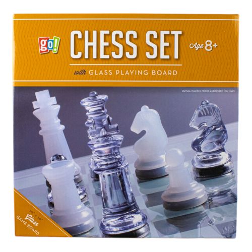 Elegant Plastic Chess Set with Sophisticated Glass Chessboard – Toys"R"Us