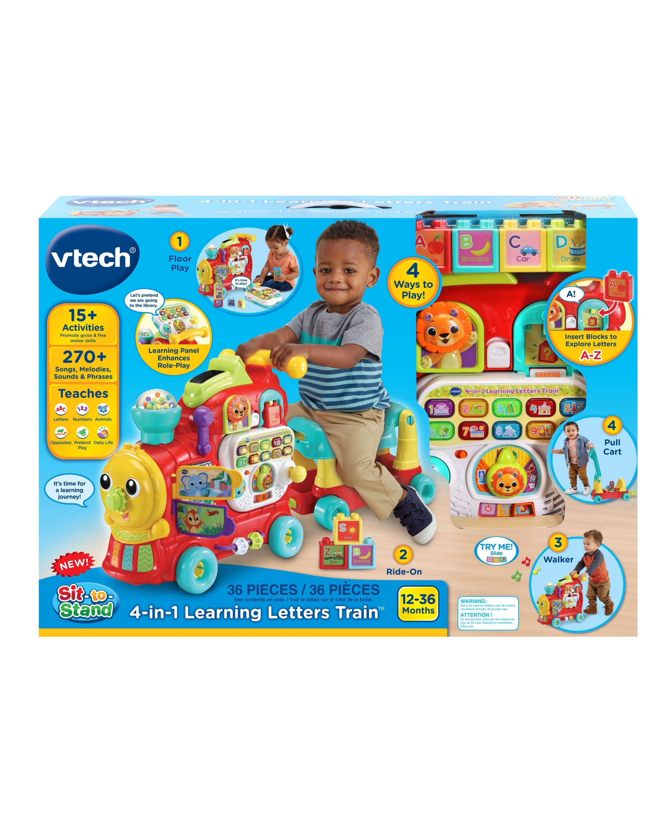 VTech 4-in-1 Learning Letters Train for Toddlers – Toys"R"Us