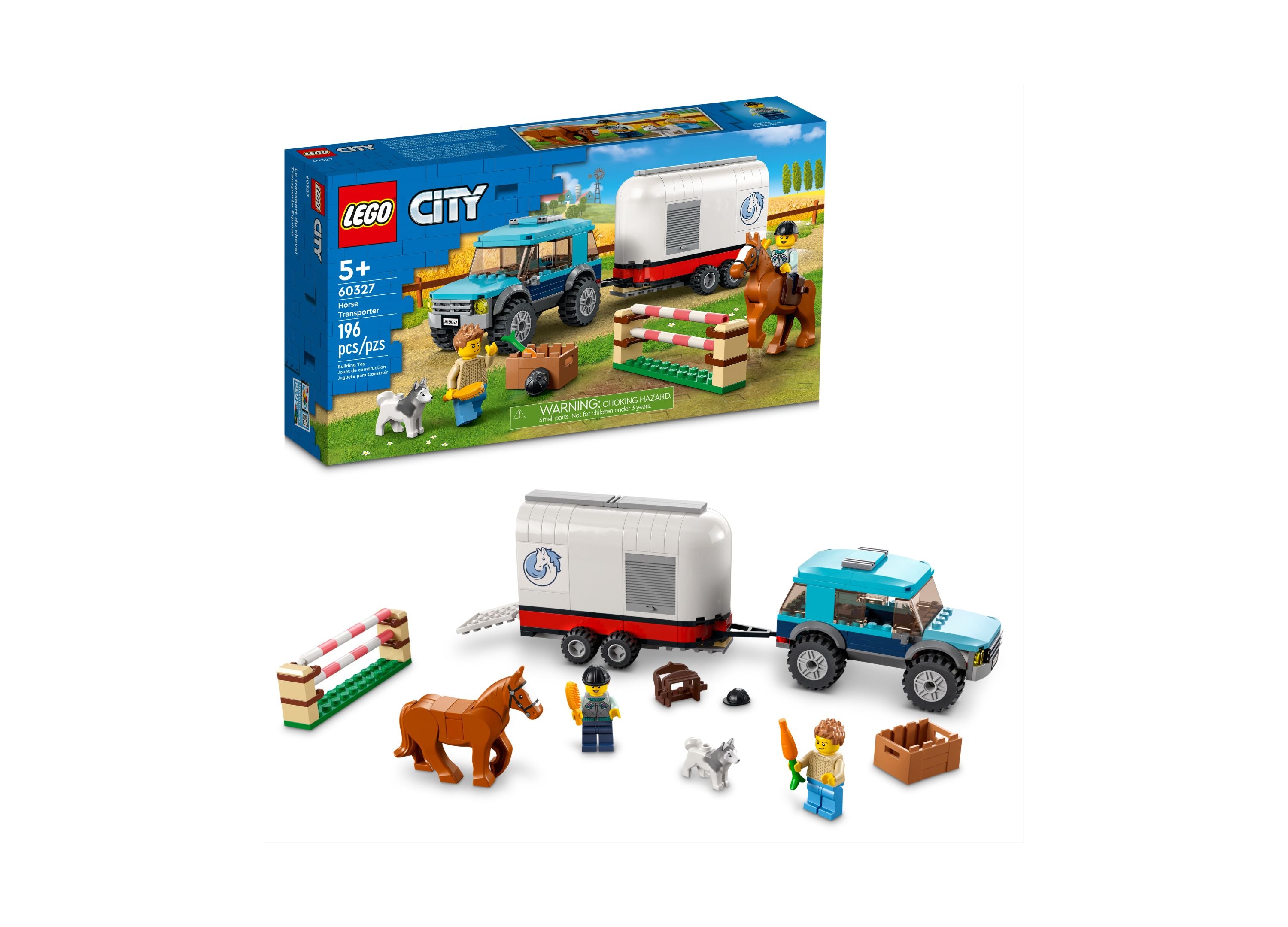 LEGO® City Great Vehicles Horse Transporter 60327 Building Set, 196 Pi ...