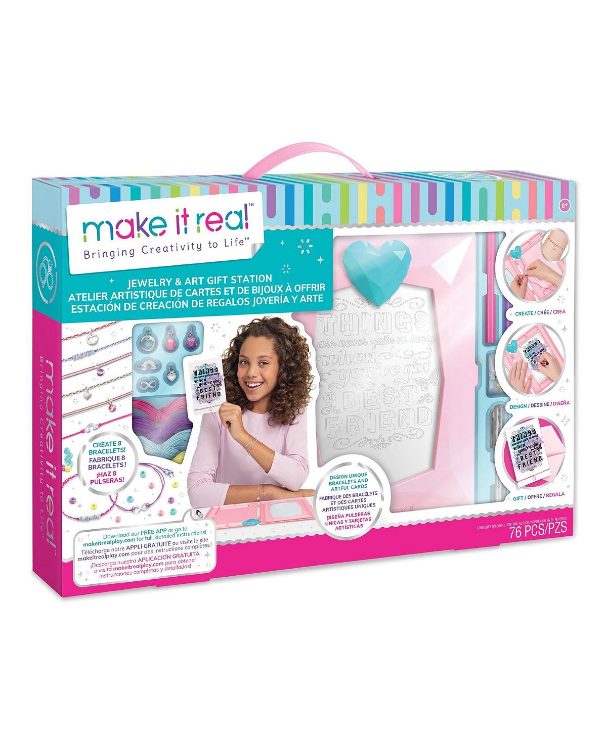 Make It Real DIY Jewelry & Art Gift Station - Creative Craft Kit – Toys ...