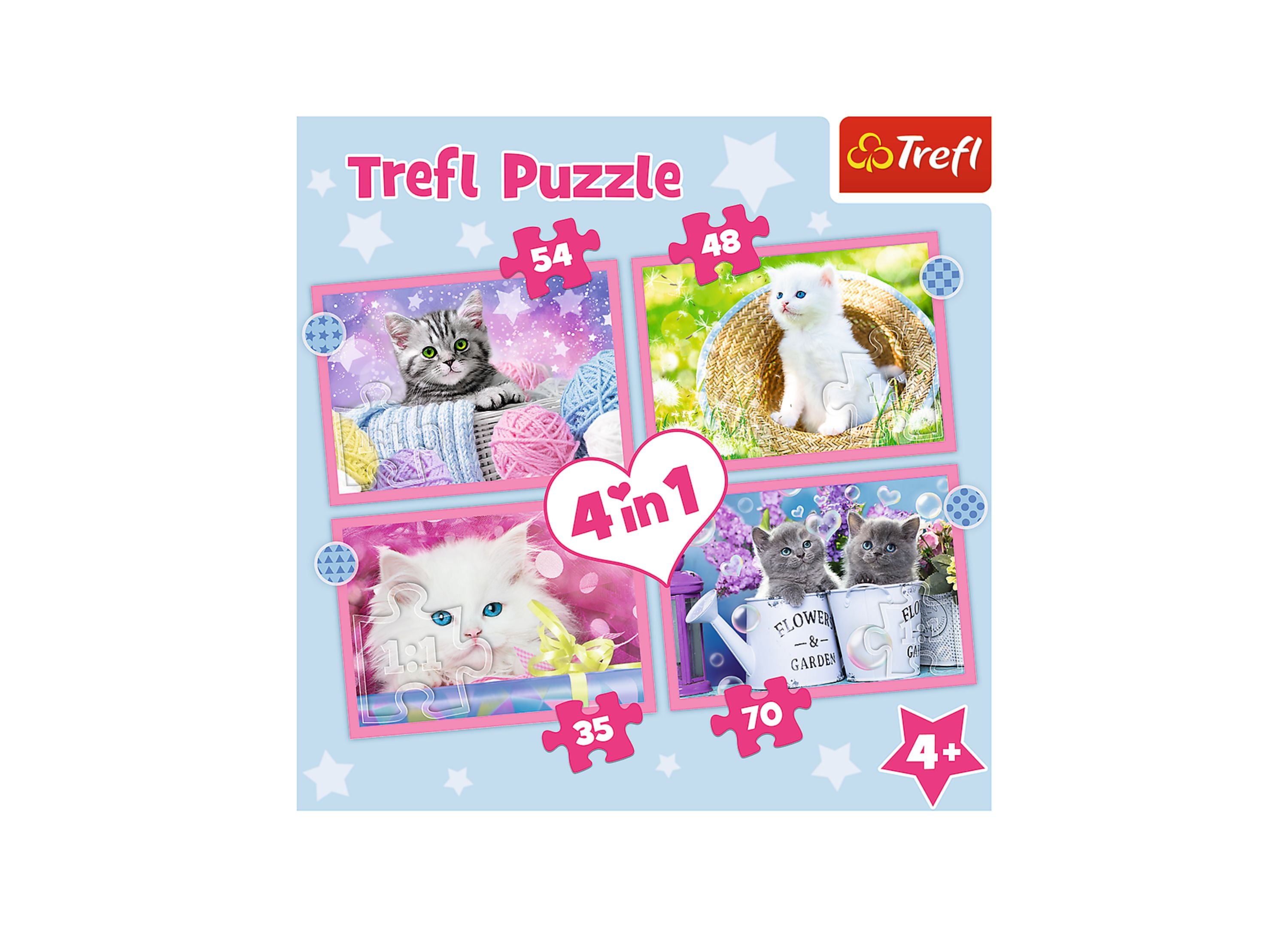 Trefl Preschool 4 In1 Puzzle- Fun Cats – Toys"R"Us