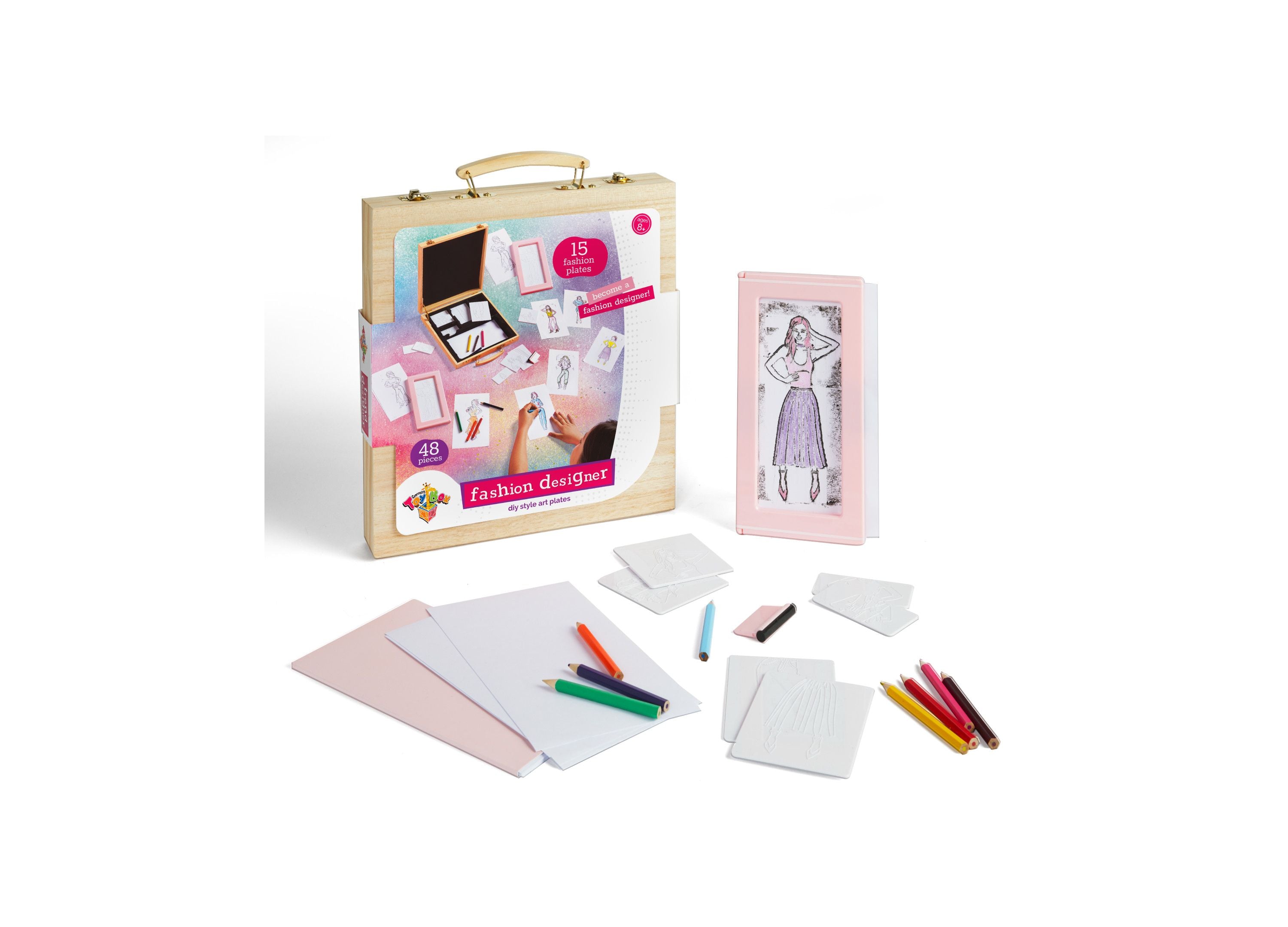 Geoffrey's Toy Box Fashion Designer Drawing Kit for Kids - Exclusive t ...