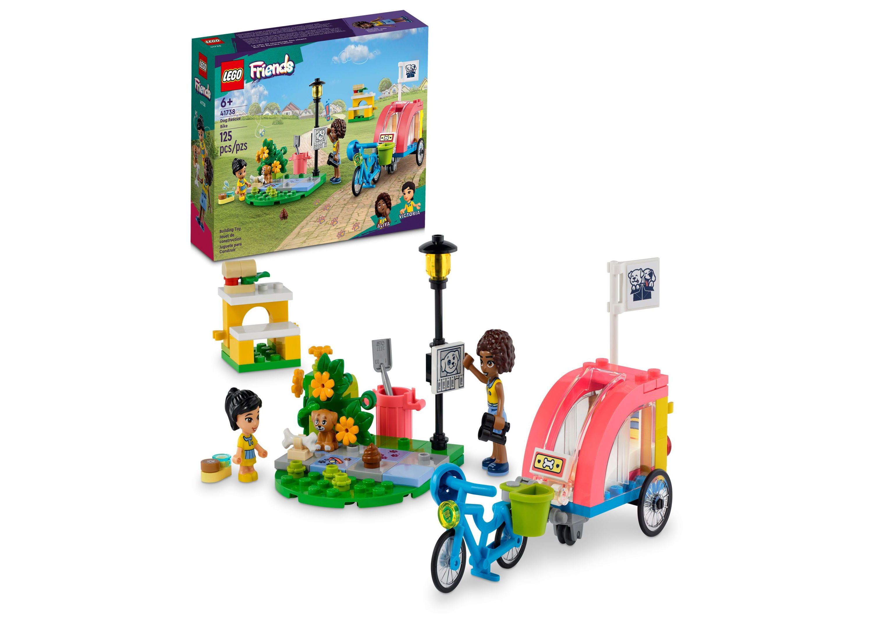LEGO® Friends Dog Rescue Bike 41738 Toy Building Set with Aliya, Victo ...
