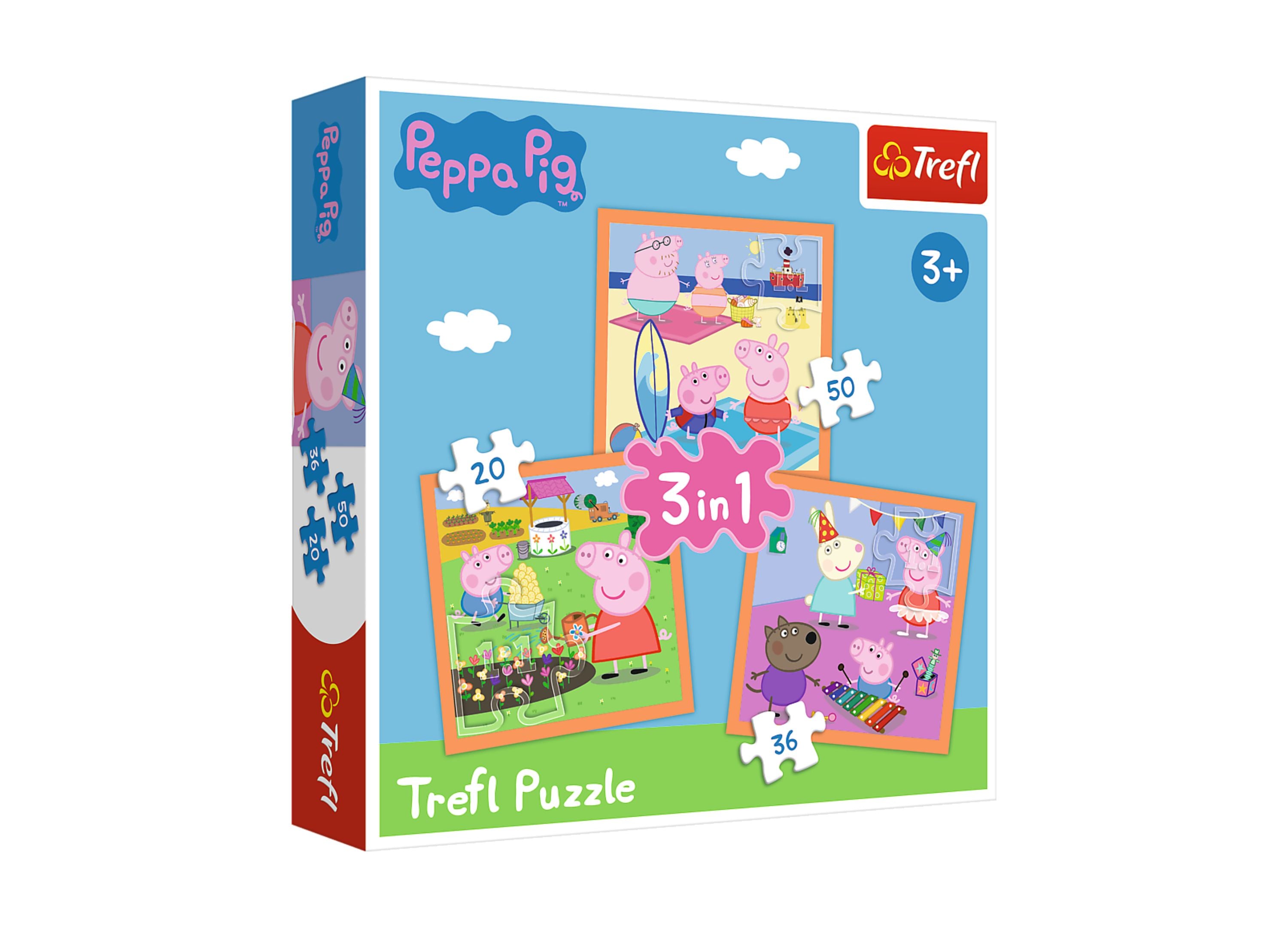 Trefl Peppa Pig 3 in 1 20, 36, 50 Piece Puzzle – Toys"R"Us