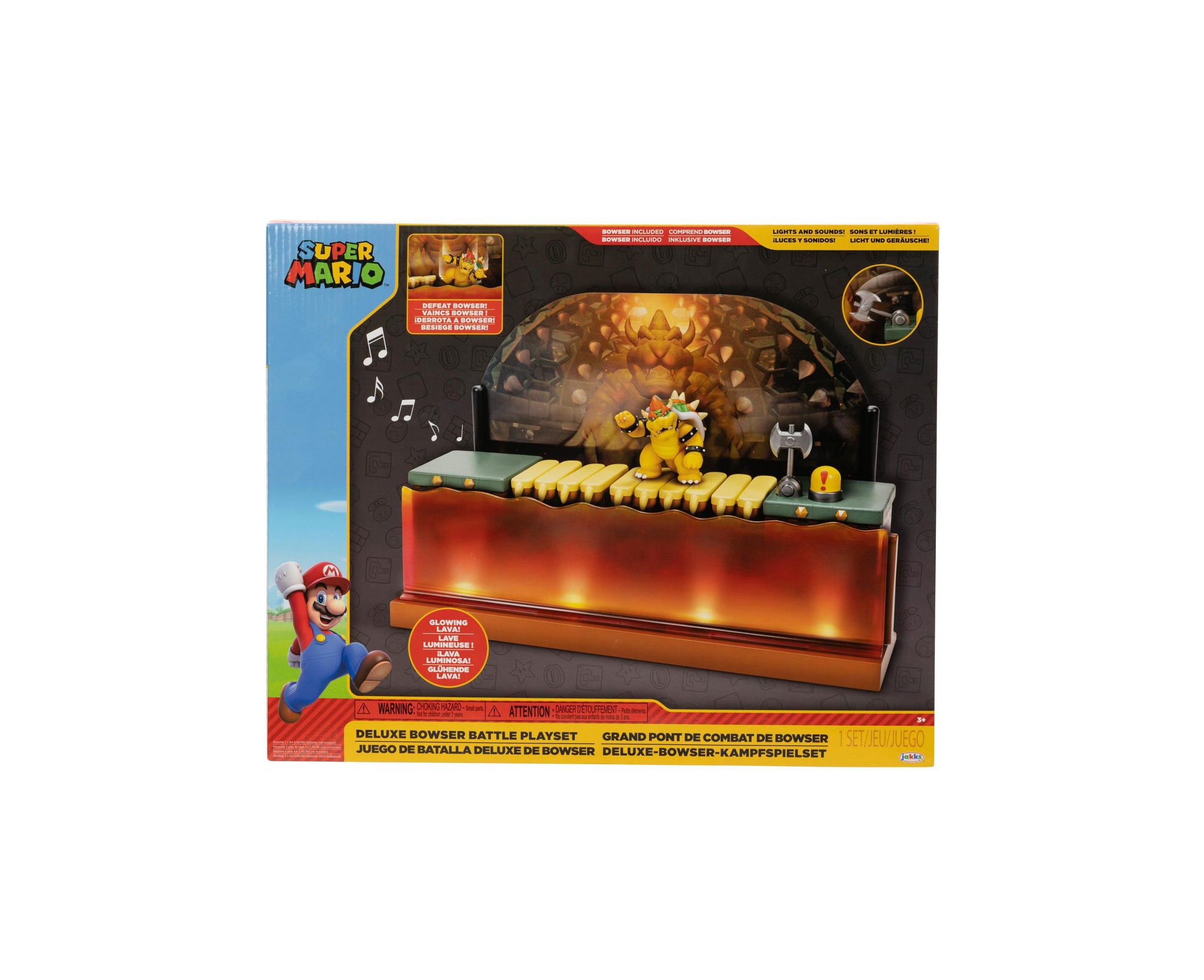 Super Mario Deluxe Bowser Battle Playset with Interactive Features ...
