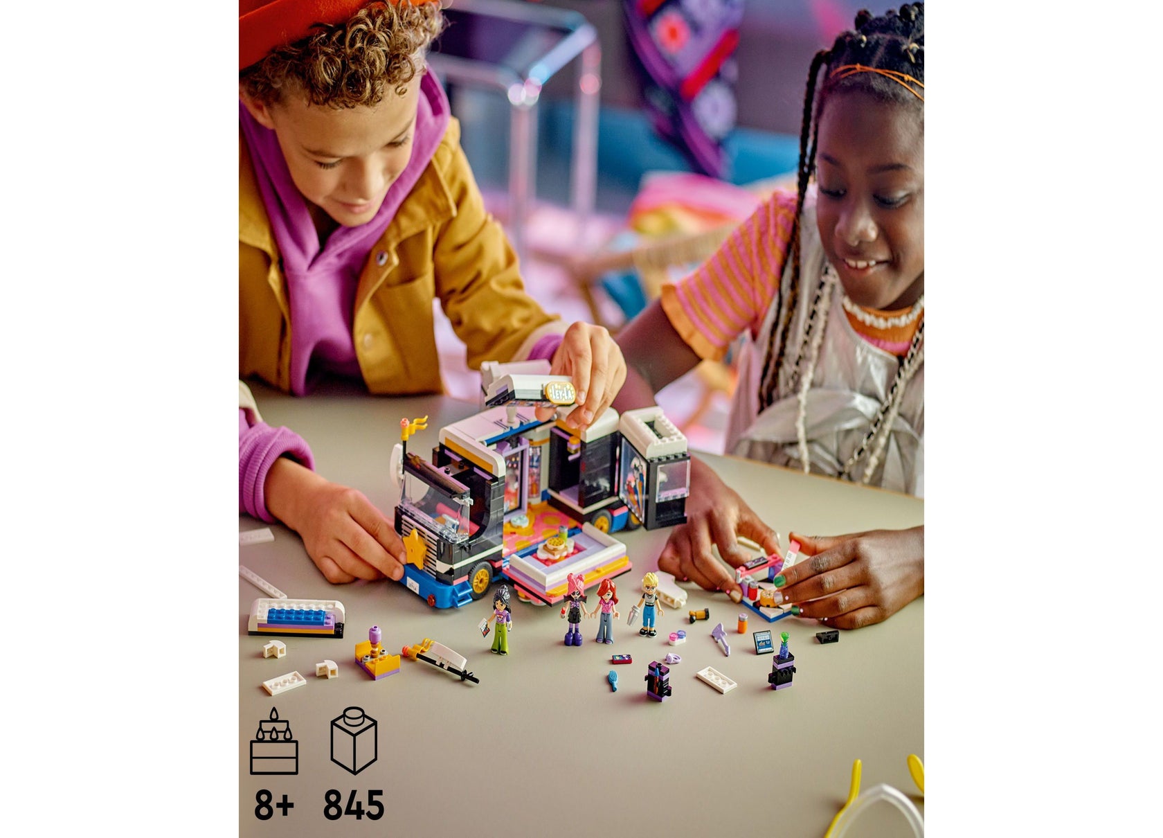 LEGO Friends 845-Piece Pop Star Music Tour Bus Building Set – Toys"R"Us