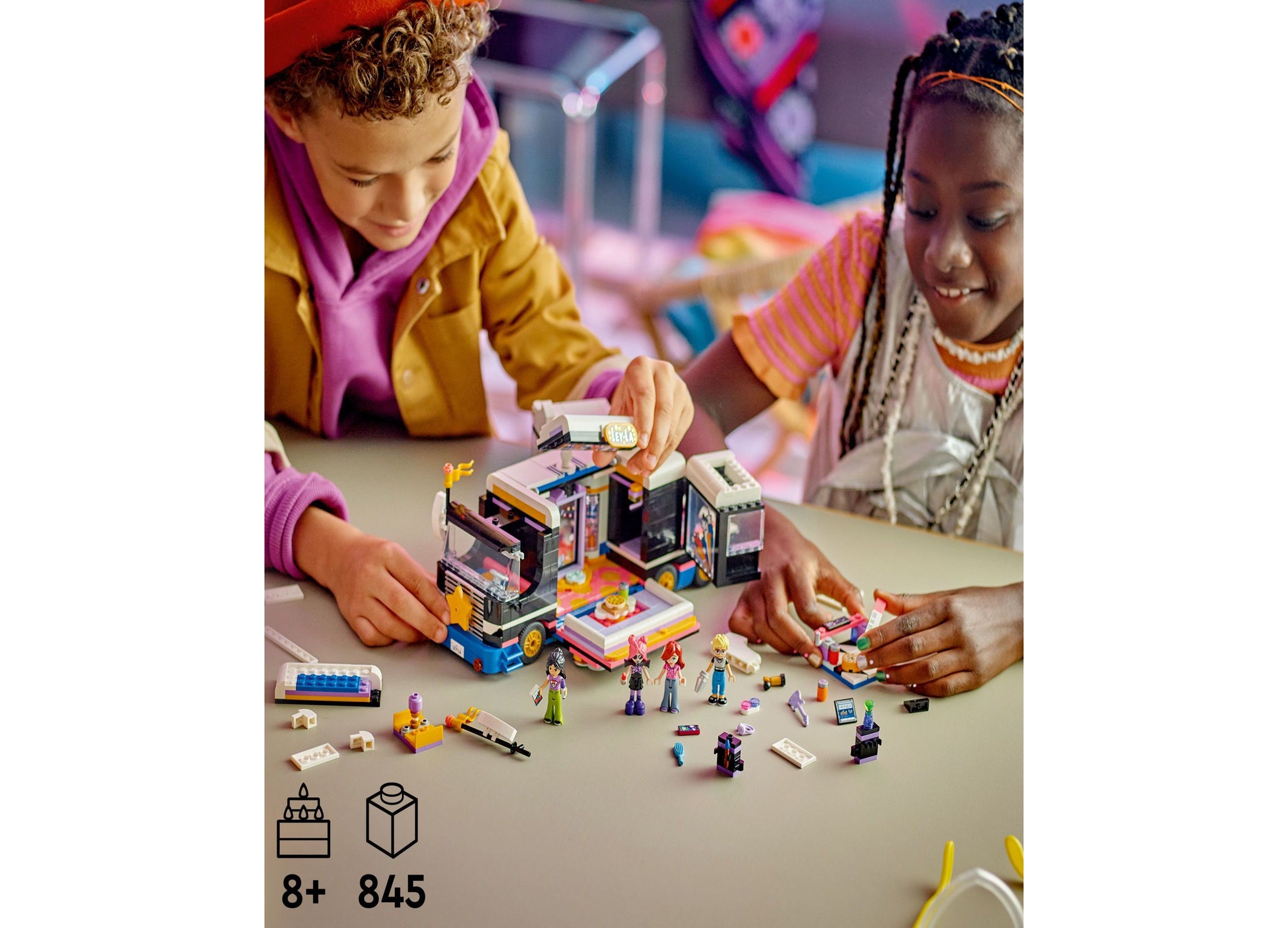 LEGO Friends 845-Piece Pop Star Music Tour Bus Building Set – Toys"R"Us