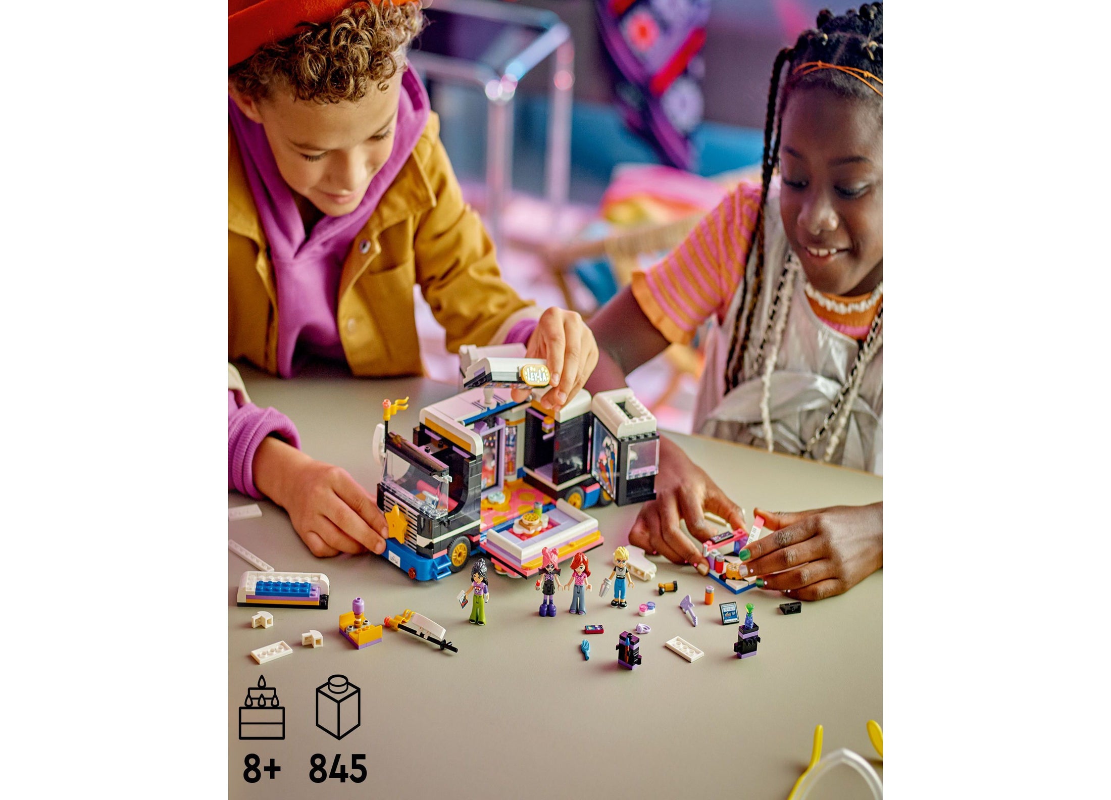 LEGO Friends 845-Piece Pop Star Music Tour Bus Building Set – Toys"R"Us