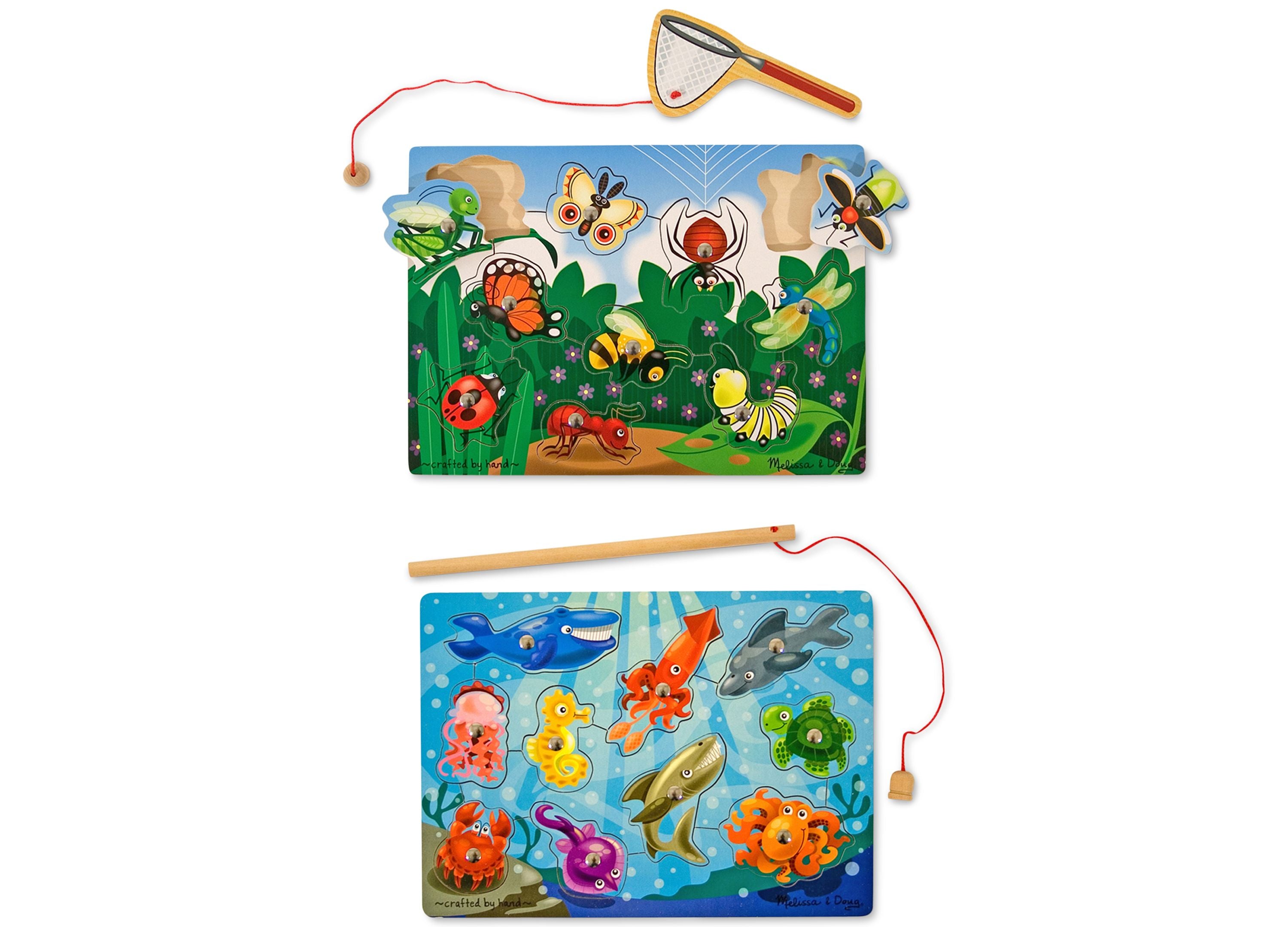 Melissa and Doug Kids' Fishing & Bug Catching Magnetic Game Bundle ...