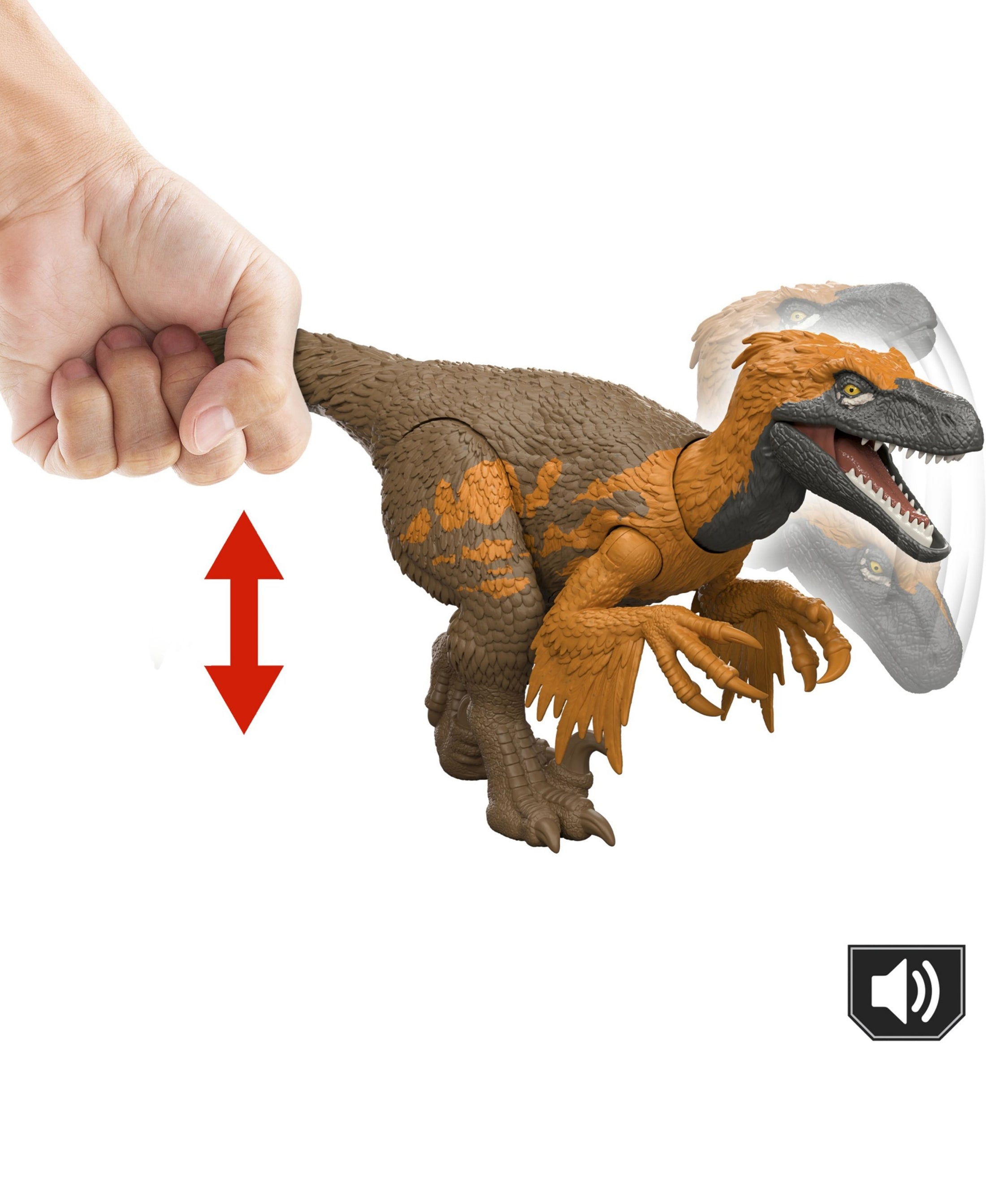 Jurassic World Rebirth 12-Inch Utahraptor Action Figure - Wild Roar ...