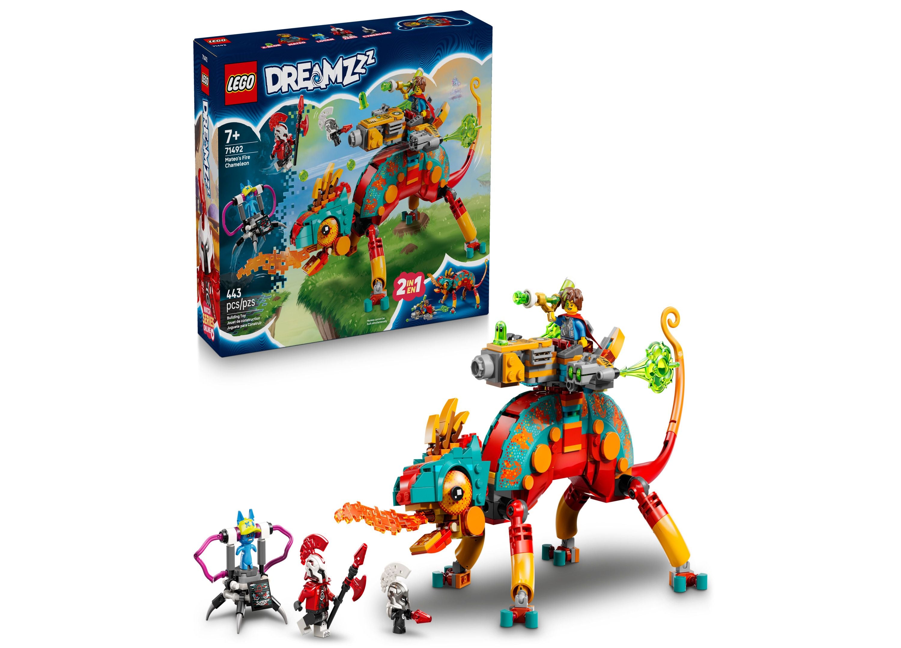LEGO DREAMZzz Mateo's Fire Chameleon 71492 Building Set - 443 Pieces ...