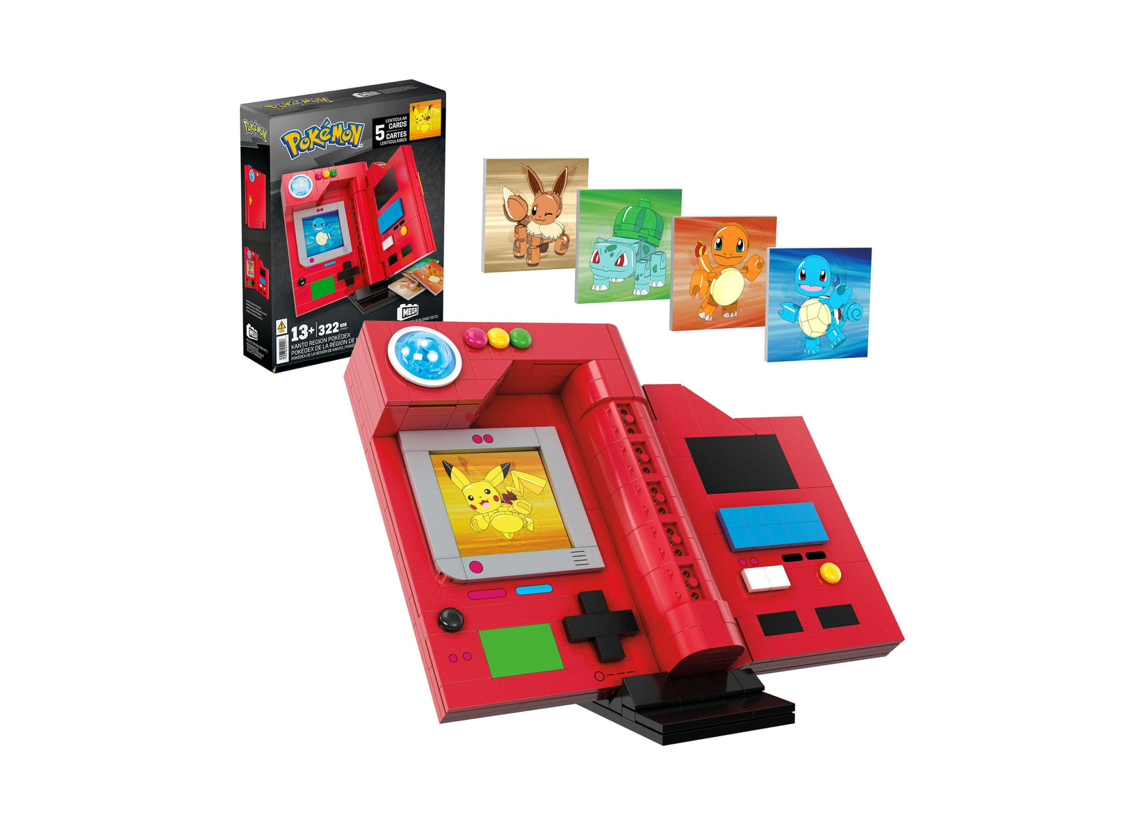 Mega Construx Pokémon 322-Piece Kanto Region Pokédex Building Kit - Mo ...