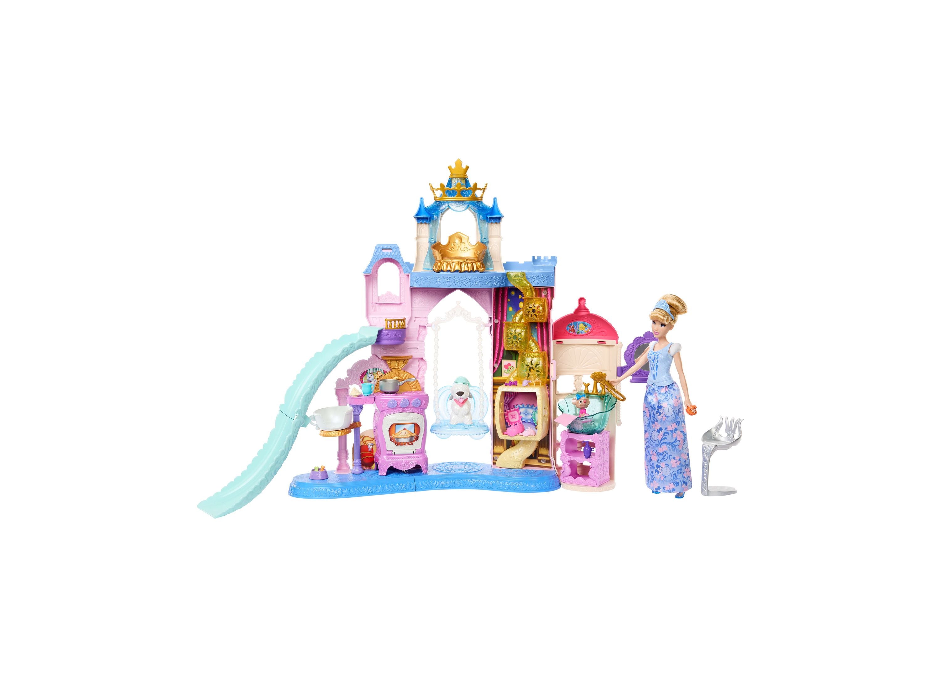 Disney Princess Pet Palace with Cinderella Fashion Doll and Animal Fri ...