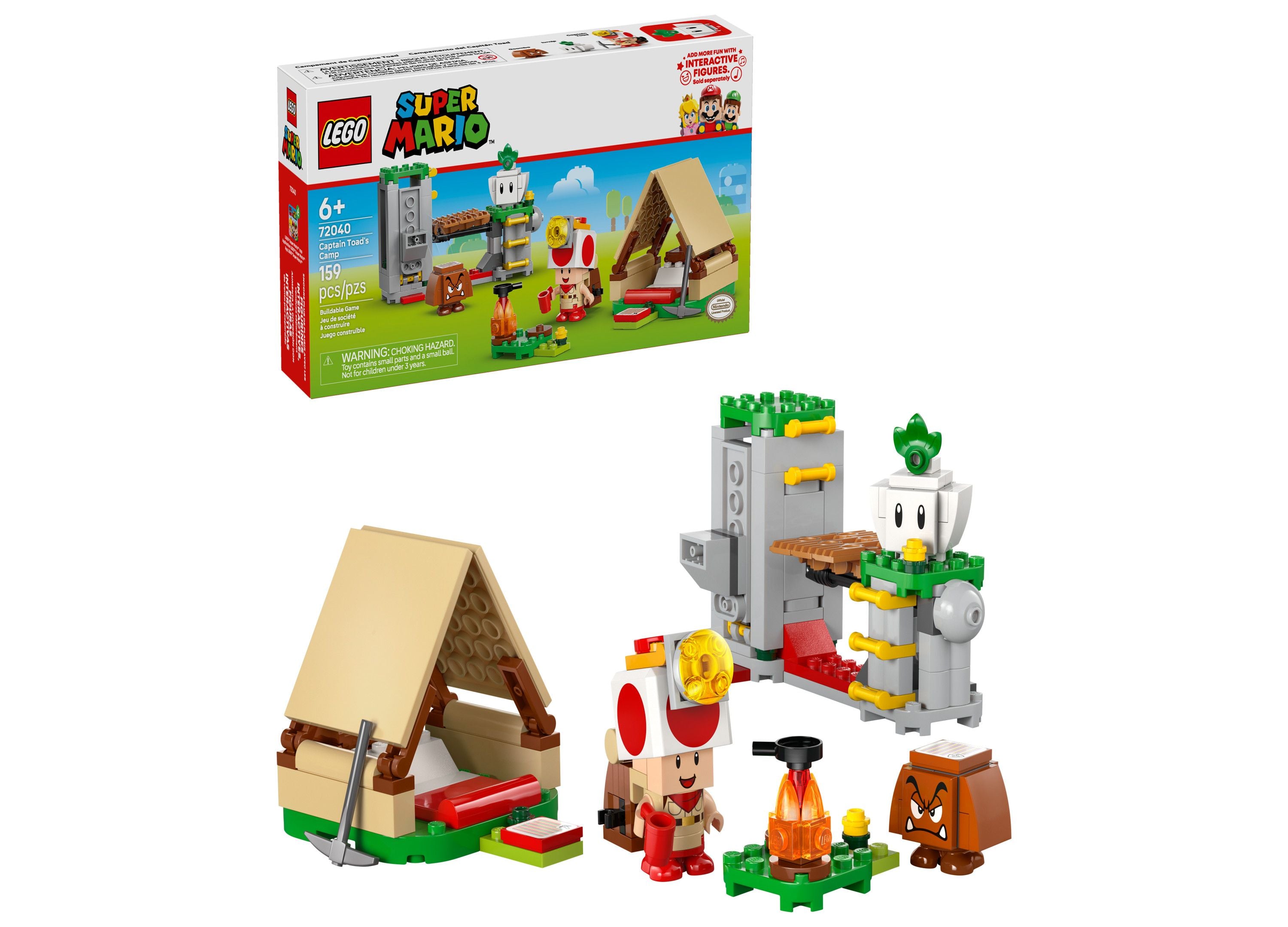 LEGO Super Mario Captain Toad's Camp Adventure Set 72040, 159 Pieces ...