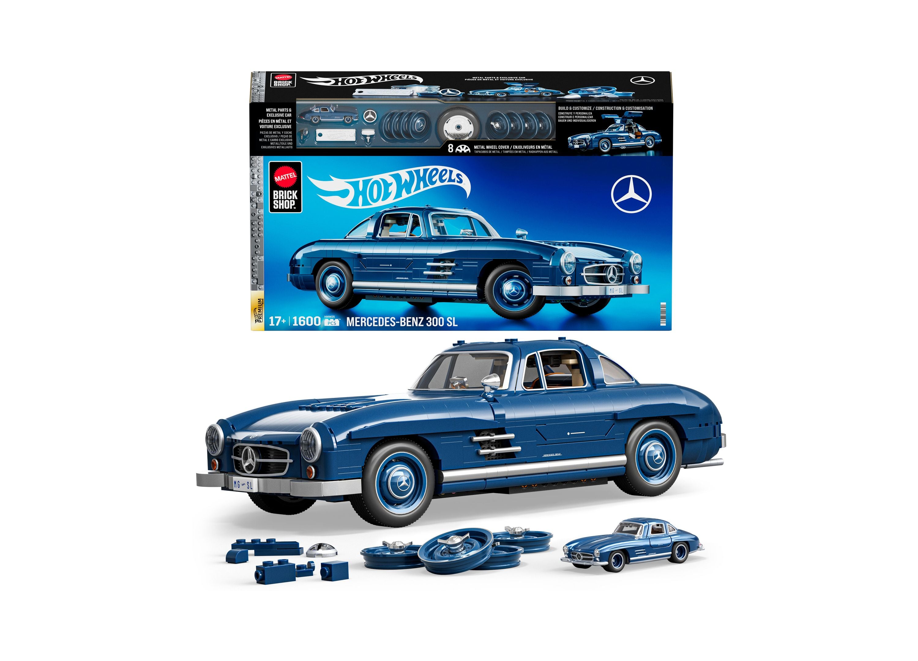 Mega Bloks Hot Wheels Mercedes-Benz 300 SL Collector's Edition Buildin ...