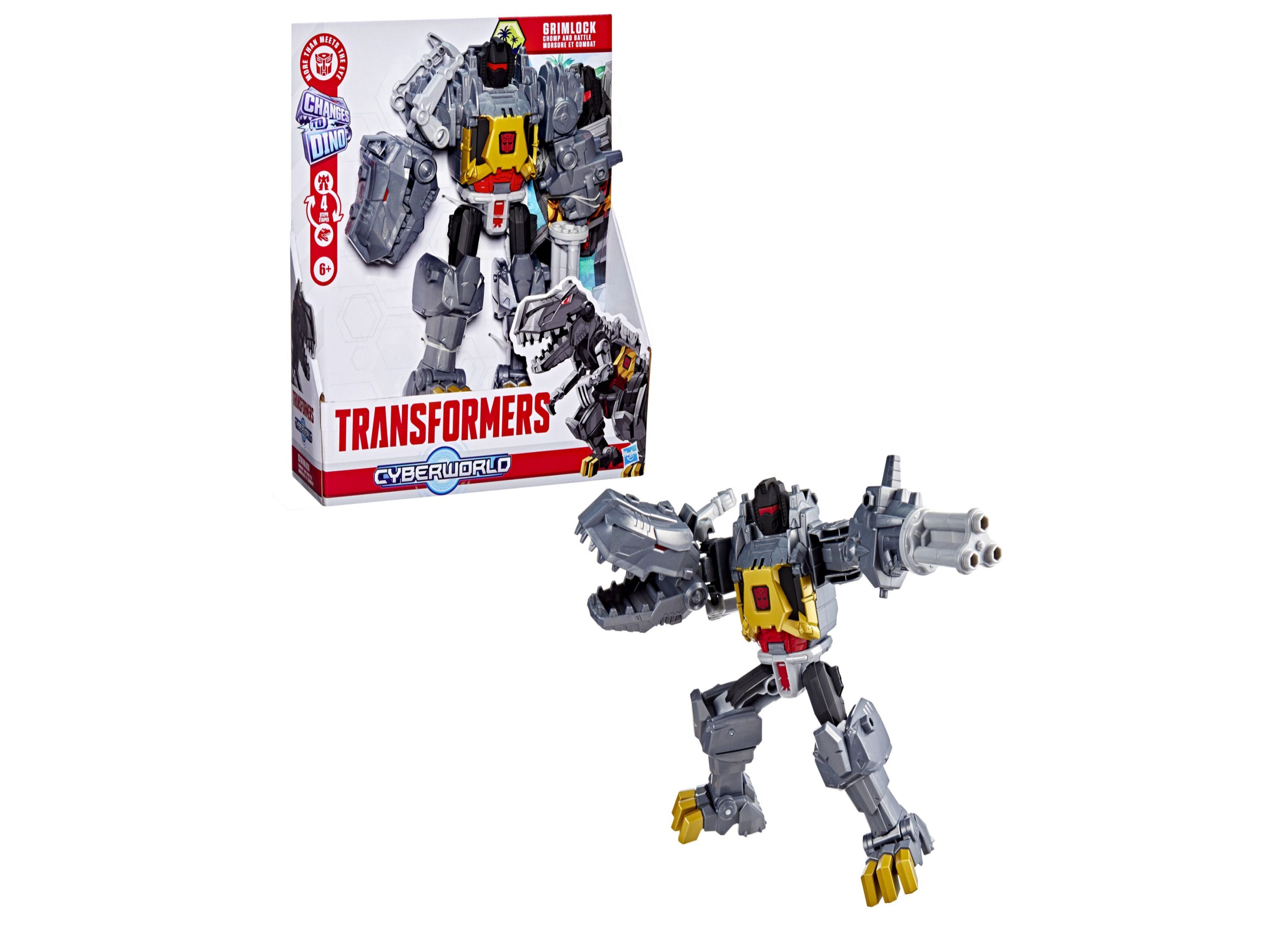 Transformers Cyberworld 9-Inch Grimlock Action Figure - Chomp and Batt ...