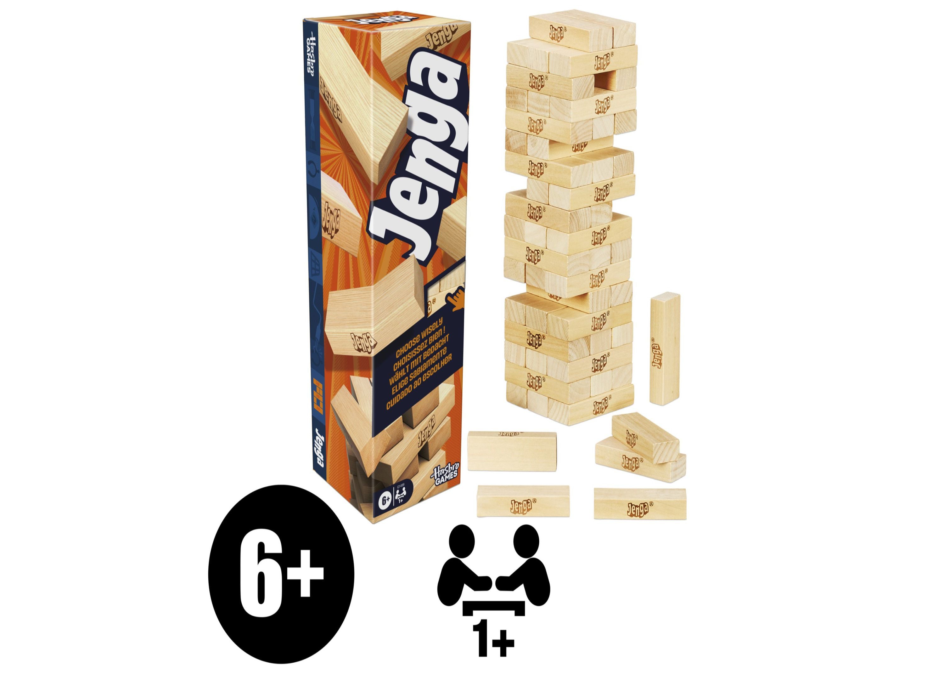 Hasbro Gaming Jenga Classic Hardwood Block Game – Toys"R"Us