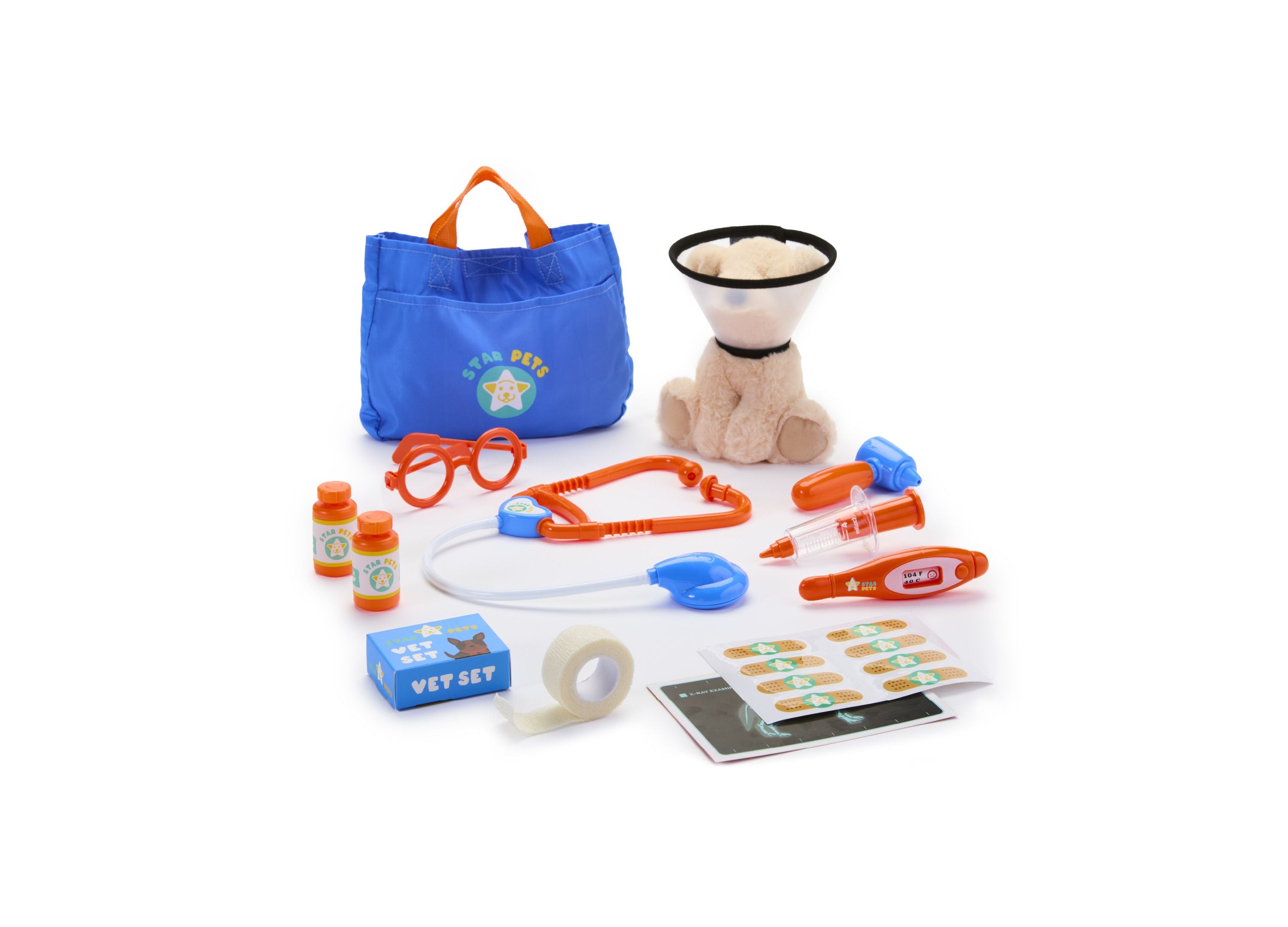Geoffrey's Toy Box Star Pets Vet Care Playset with Plush Pet and Acces ...