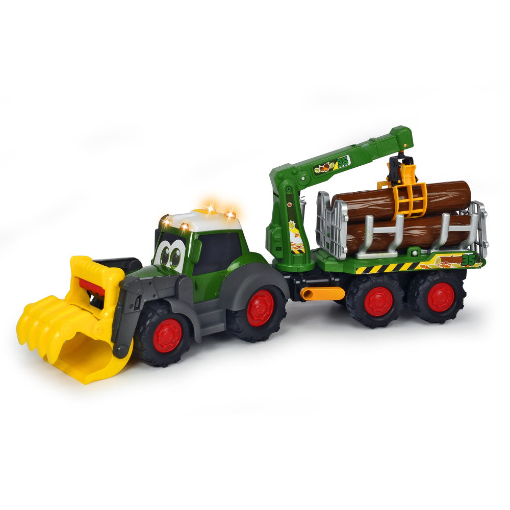 Dickie Toys Happy Fendt Forester Truck and Trailer with Interactive Fe ...