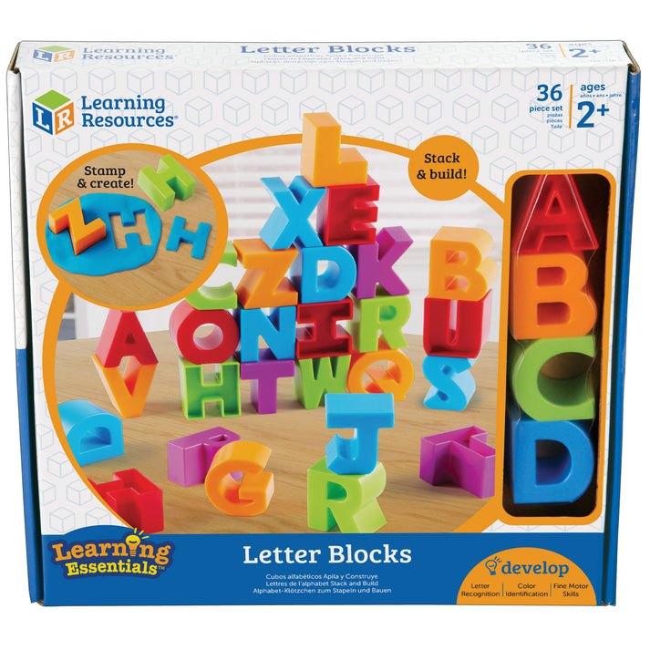 Learning Resources Alphabet Letter Blocks - Educational Set of 36 ...