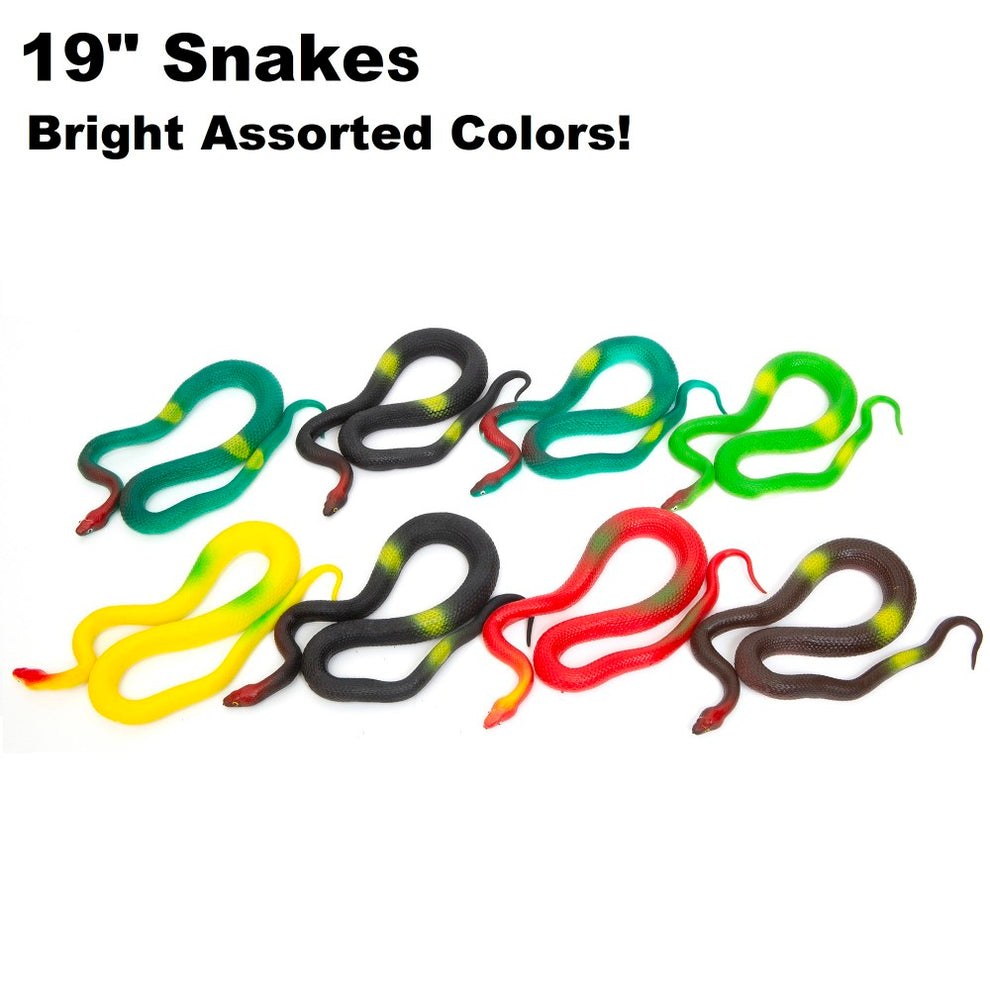 Boley Colorful 19-Inch Lifelike Rubber Snakes - 8 Pack – Toys"R"Us