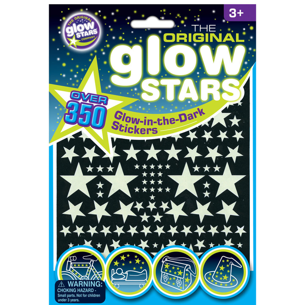 The Original Glowstars Glow-in-the-Dark 350+ Paper Star Stickers Kit ...