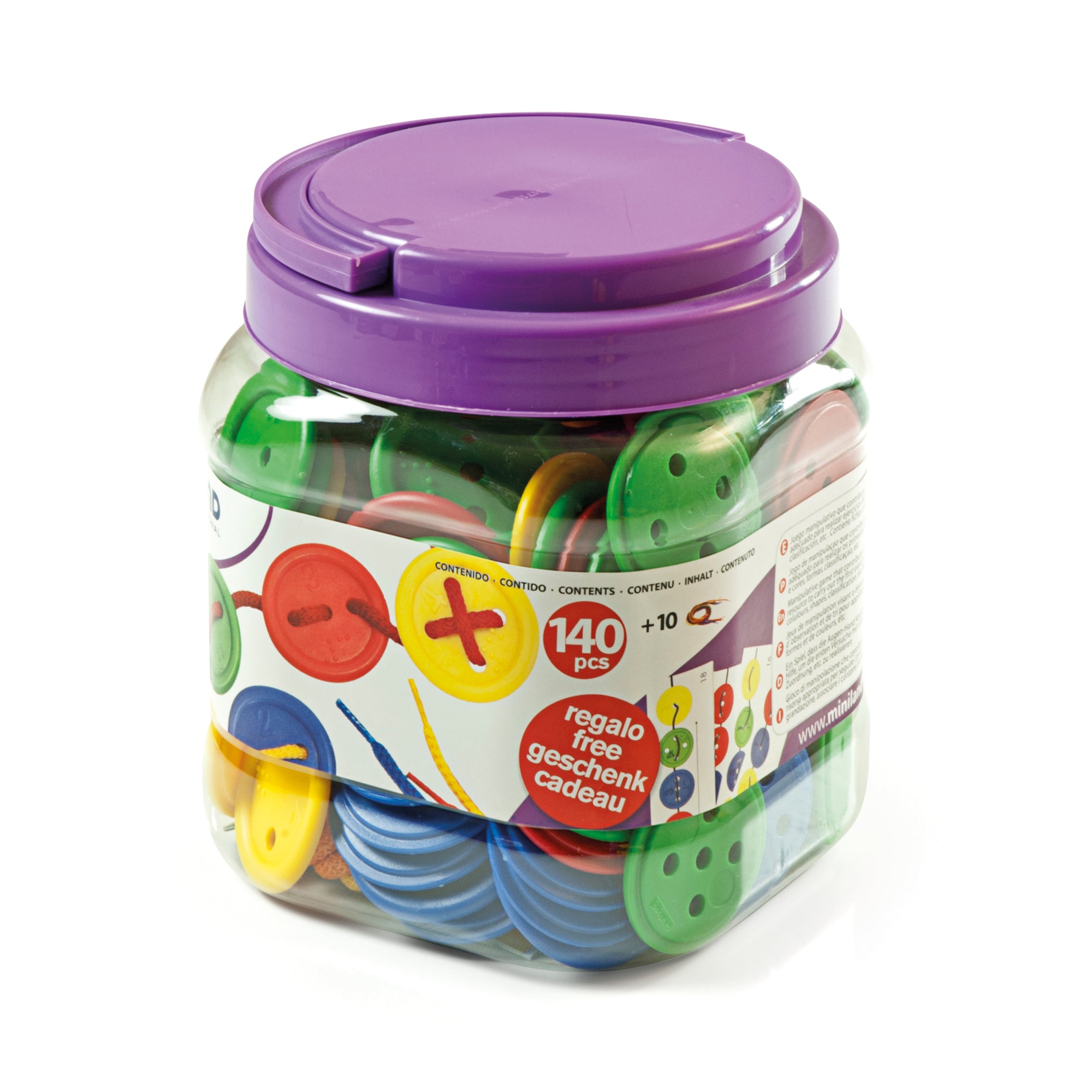 Miniland Educational Lacing Buttons - 140 Piece Learning Set – Toys"R"Us
