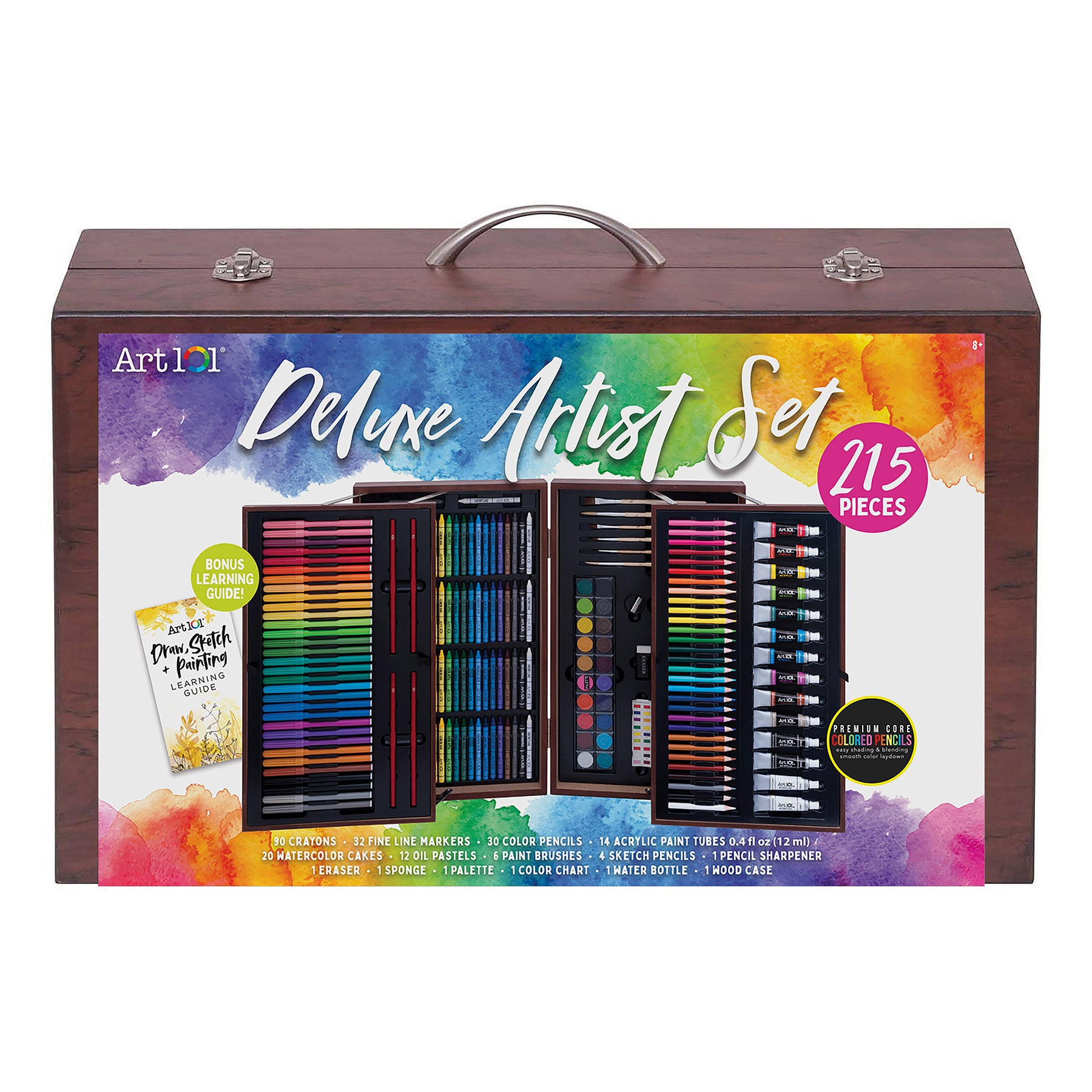 Art 101 Deluxe Wood Artist Set - 215 Piece Complete Art Studio – Toys"R"Us