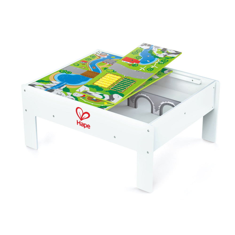 Hape Railway Collection: Play & Stow Activity Table for Kids Ages 3 ...