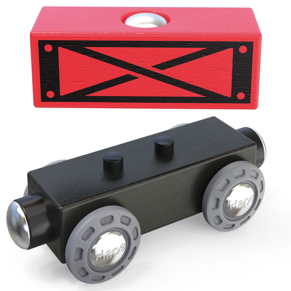 Hape Steam-Era Red & Black 3pc Wooden Freight Train Set – Toys"R"Us