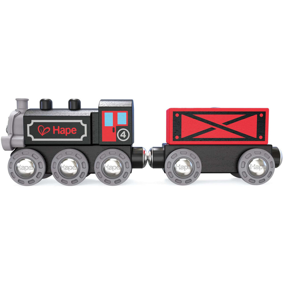 Hape Steam-Era Red & Black 3pc Wooden Freight Train Set – Toys"R"Us