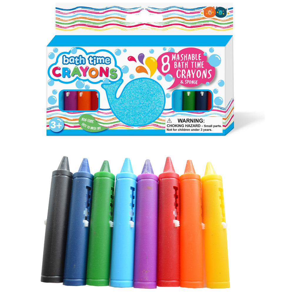 Buddy & Barney Color Magic Bath Time Crayons - 8 Vibrant Washable Cray ...