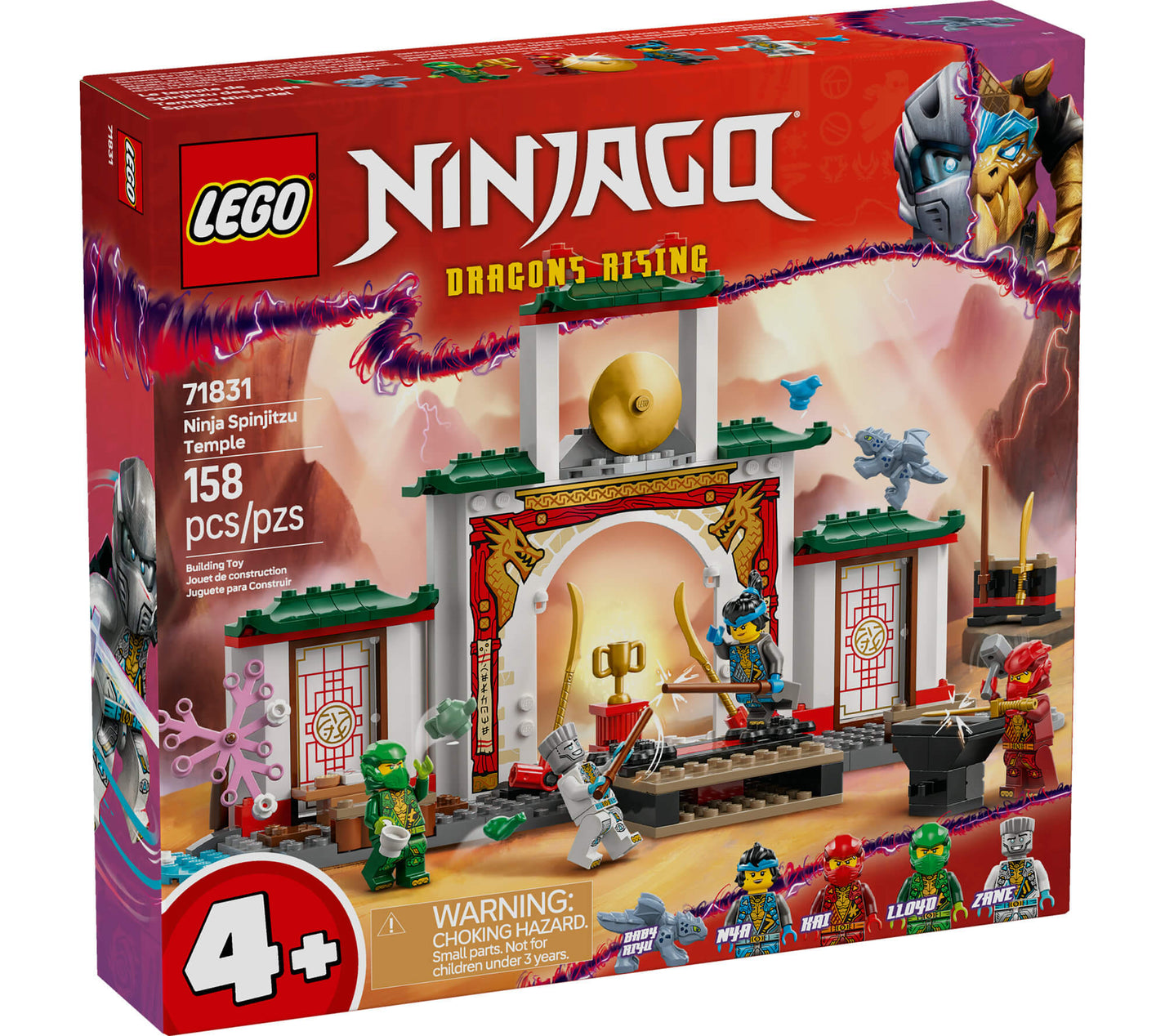 LEGO NINJAGO Ninja Spinjitzu Temple 158-Piece Building Set - 71831 ...