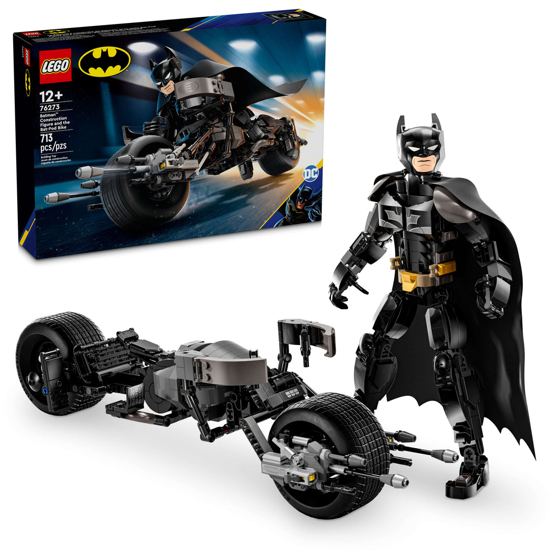 LEGO DC Batman: Dark Knight & Bat-Pod Bike Building Set 76273 - 713 Pi ...