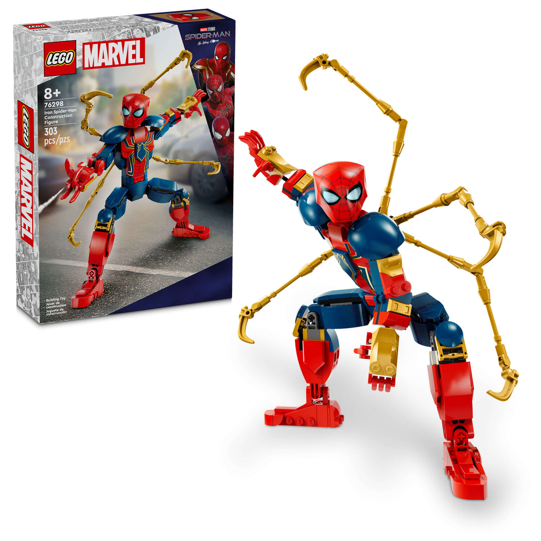 LEGO Marvel 303-Piece Iron Spider-Man Poseable Figure 76298 – Toys"R"Us