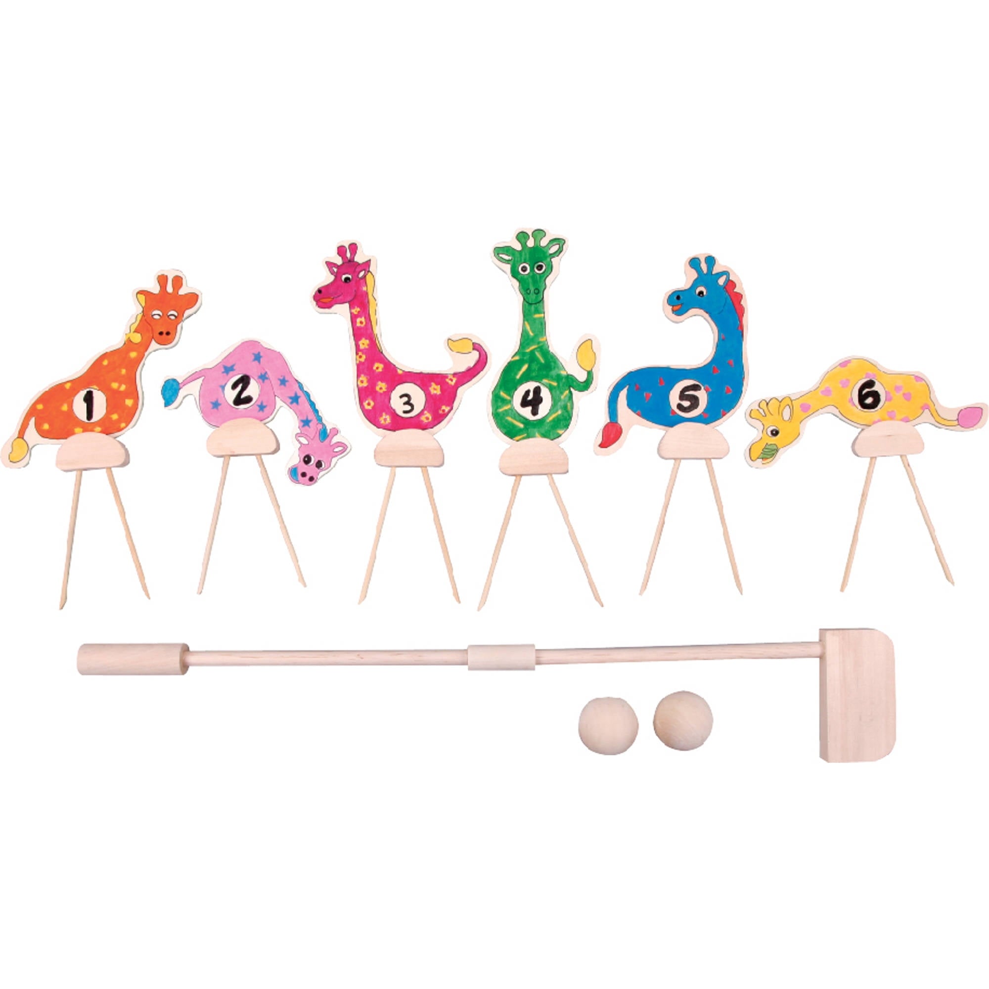 Build A Game Critter Croquet Set for Kids, Multicolor Art & Play Game ...