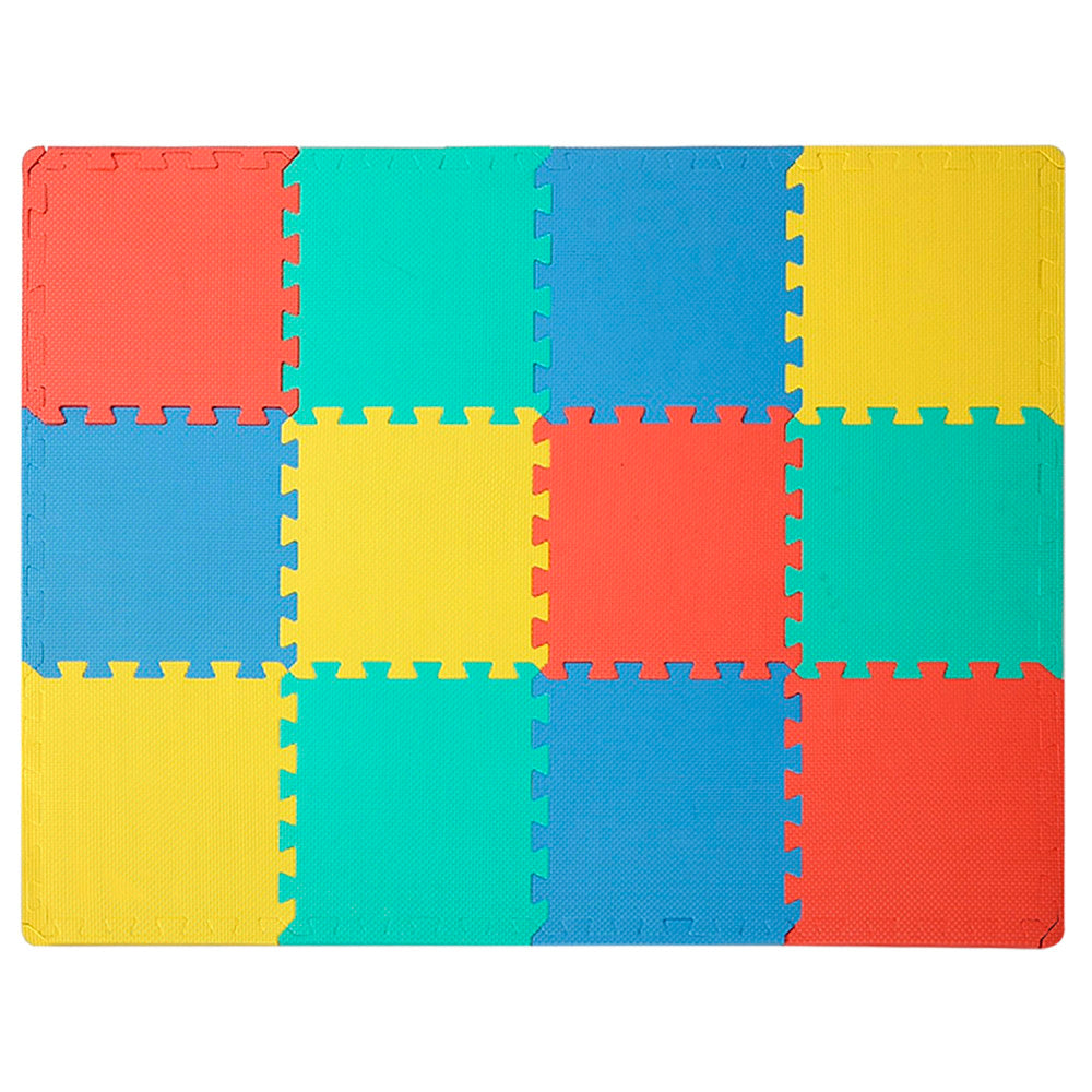 Easy Playhouse Soft Foam Floor Puzzle Tiles - Chic Blue-Grey-White ...