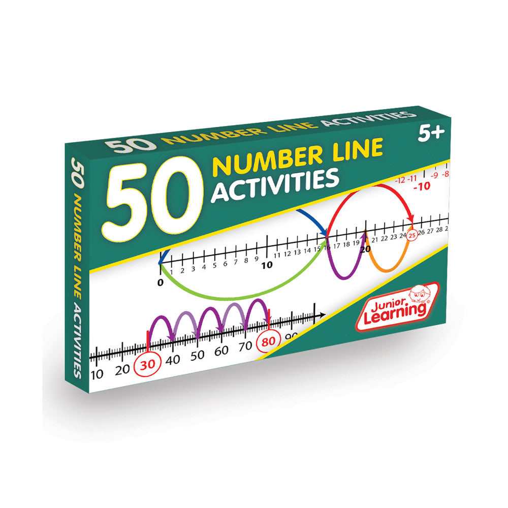 Junior Learning 50 Number Line Activities Set - Math Learning Tools fo ...
