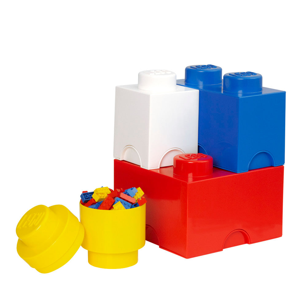LEGO® Storage Brick Multi-Pack 4 Piece, Bright Red, Bright Blue, Brigh ...