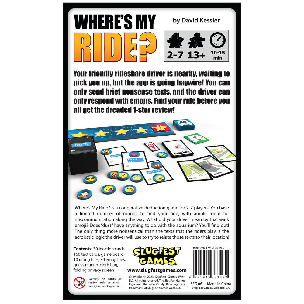 SlugFest Games: Where's My Ride? Cooperative Deduction Board Game ...