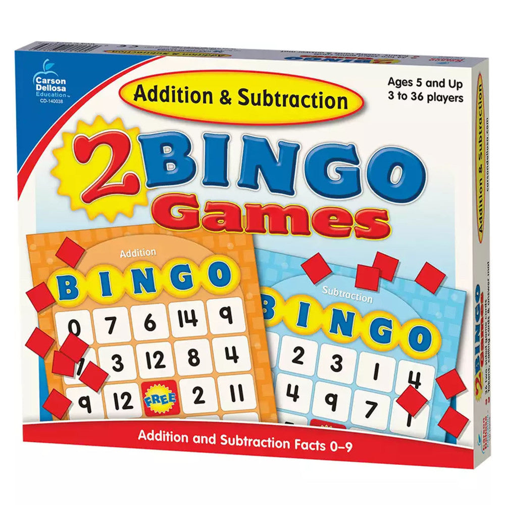 Carson Dellosa Bingo for Kids - Addition & Subtraction Game - Grades K ...